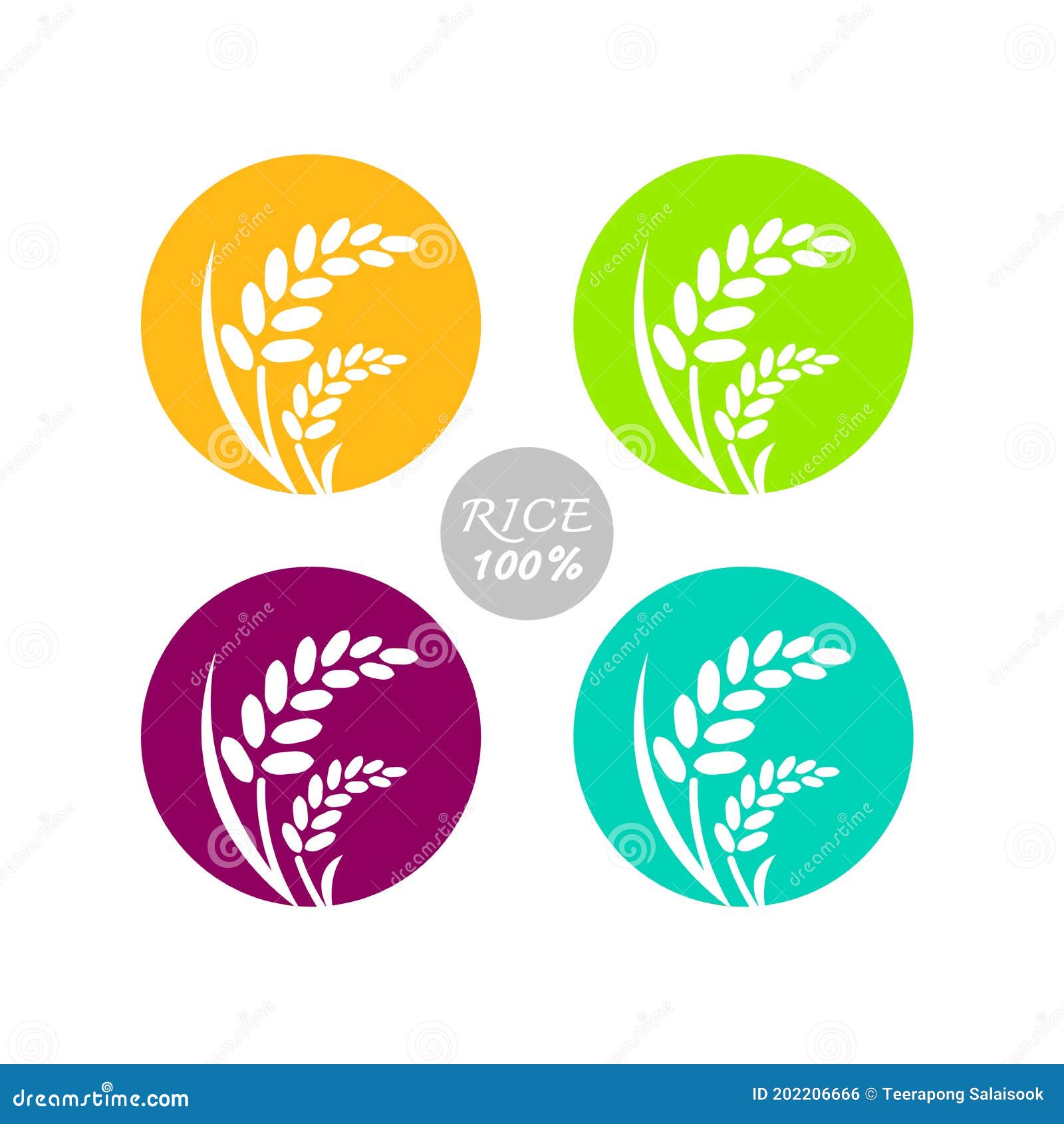 Premium Rice Great Quality Design Concept Vector. Editorial Photo ...