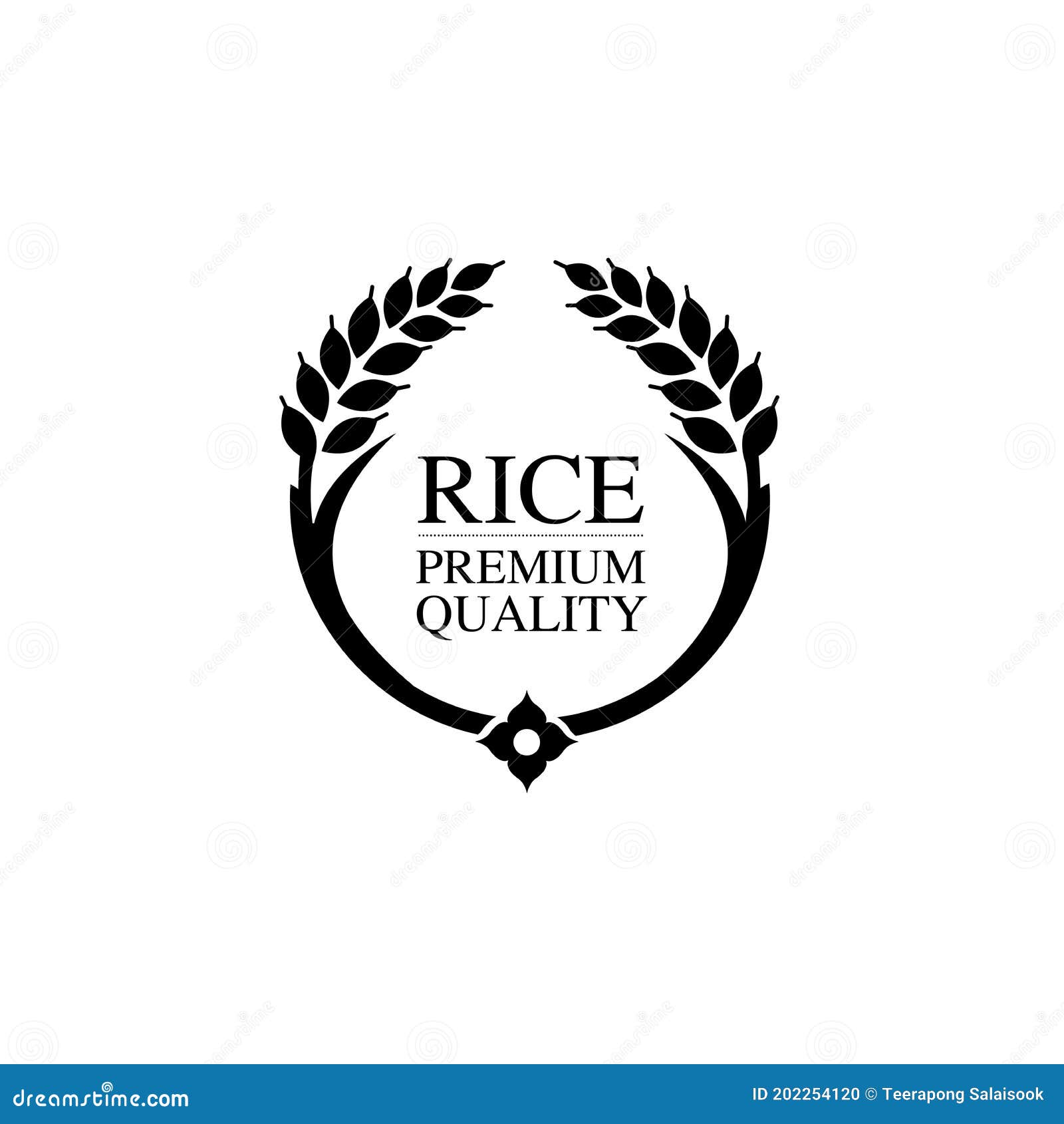 Premium Rice Great Quality Design Concept Vector. Stock Vector ...
