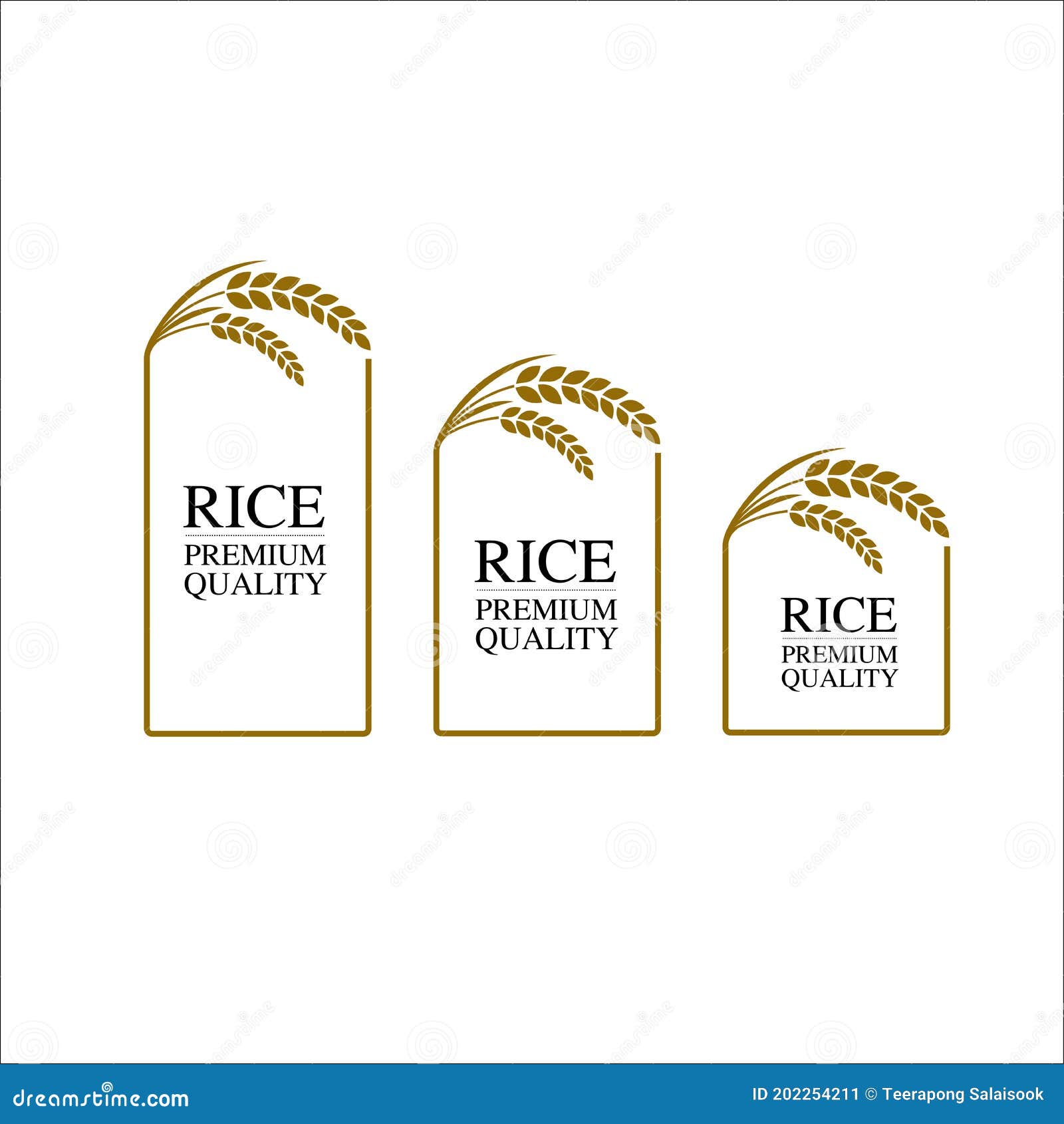 Premium Rice Great Quality Design Concept Vector. Stock Vector ...