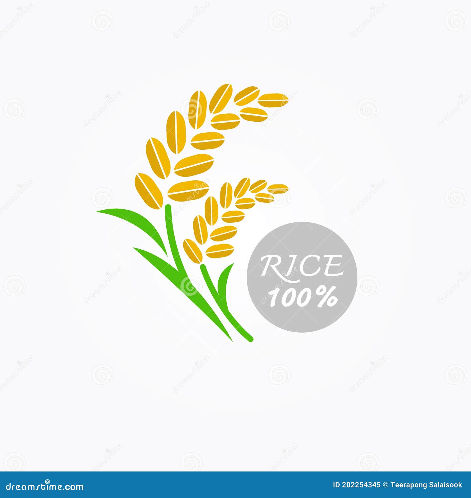 Premium Rice Great Quality Design Concept Vector. Stock Vector ...