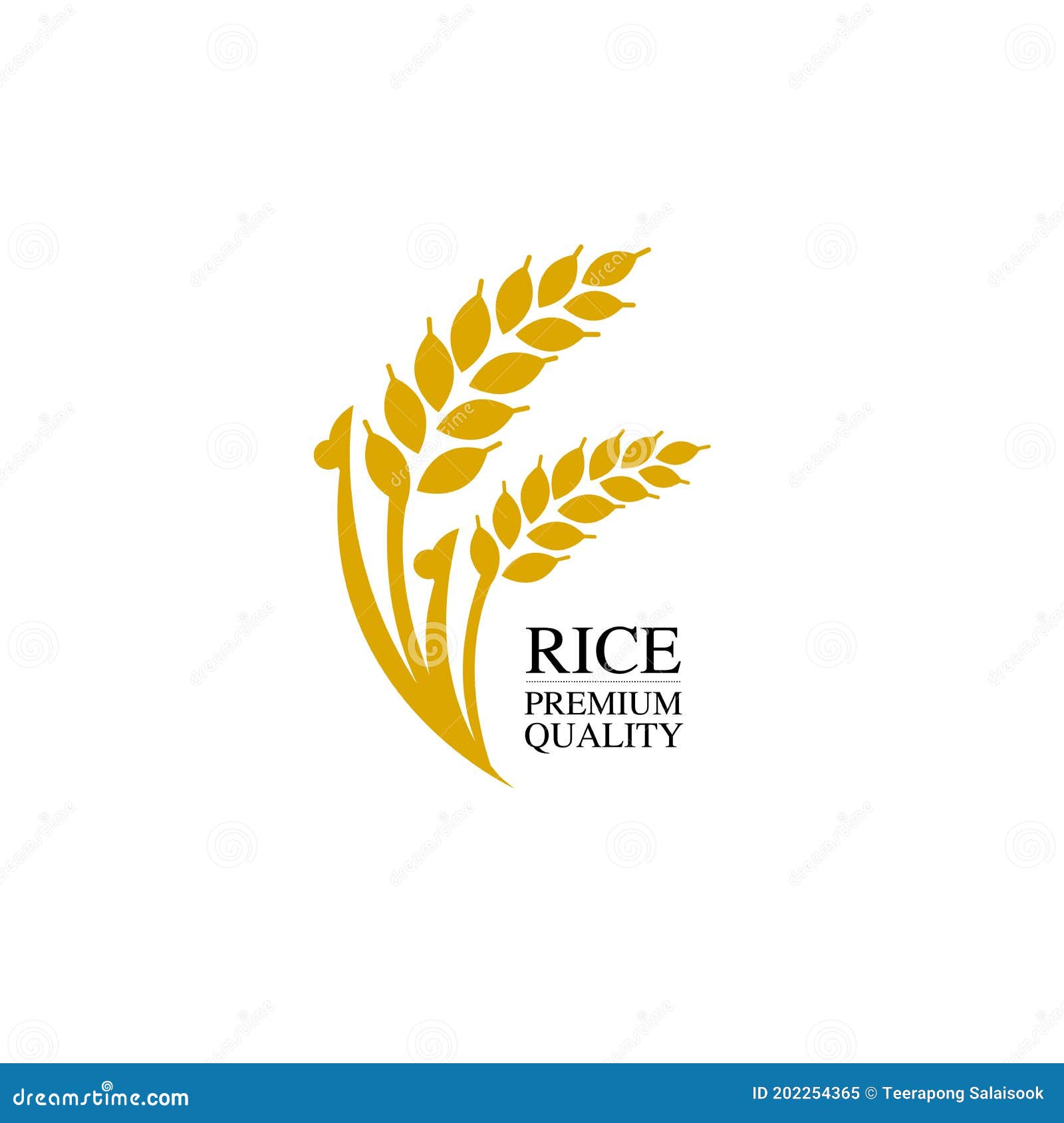 Premium Rice Great Quality Design Concept Vector. Stock Vector ...
