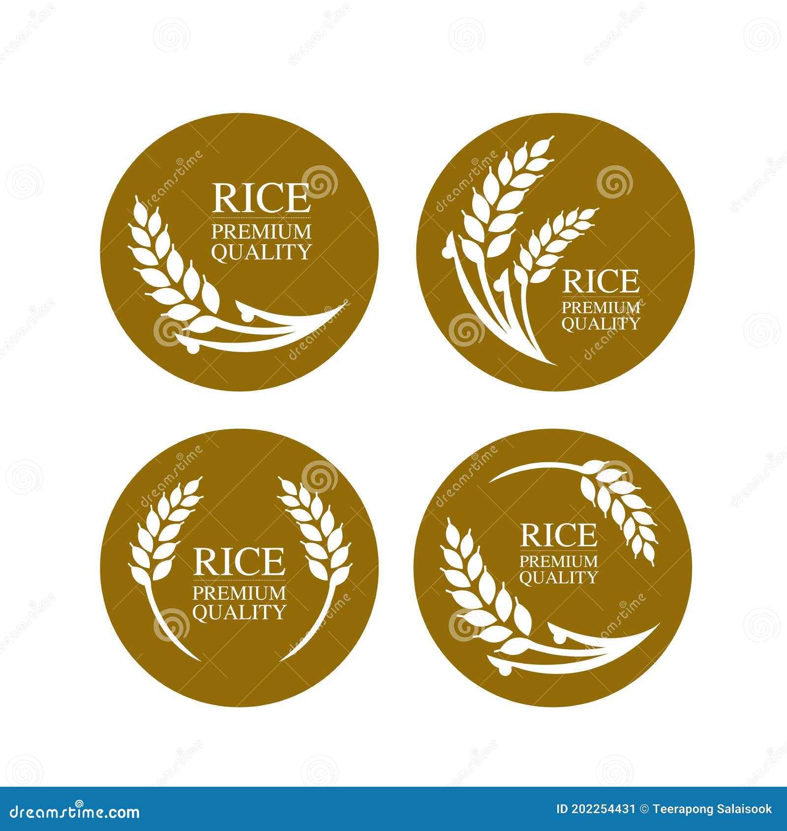 Premium Rice Great Quality Design Concept Vector. Stock Vector ...