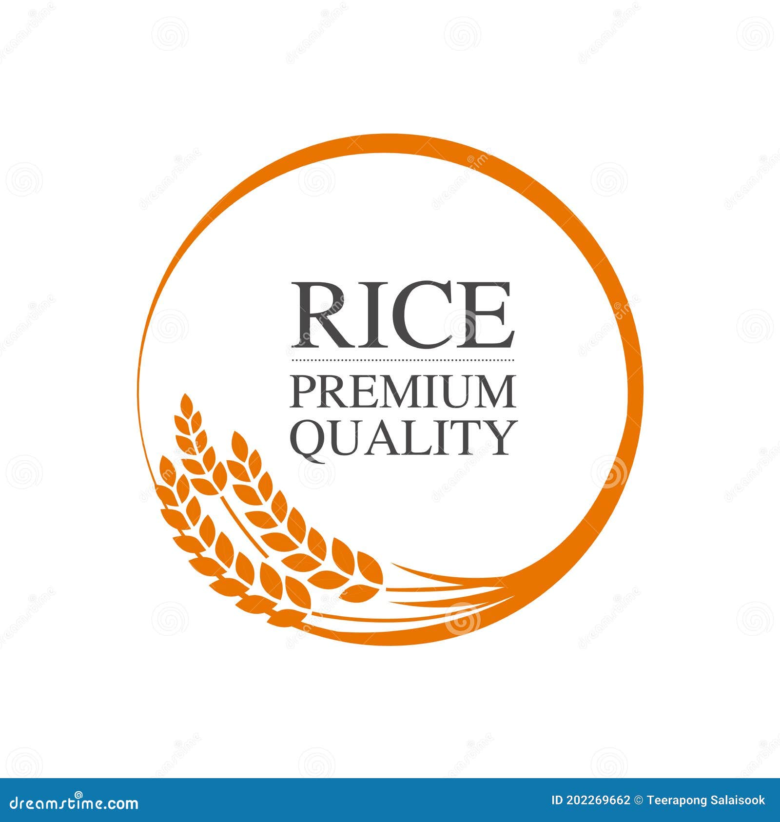 Premium Rice Great Quality Design Concept Vector. Stock Vector ...