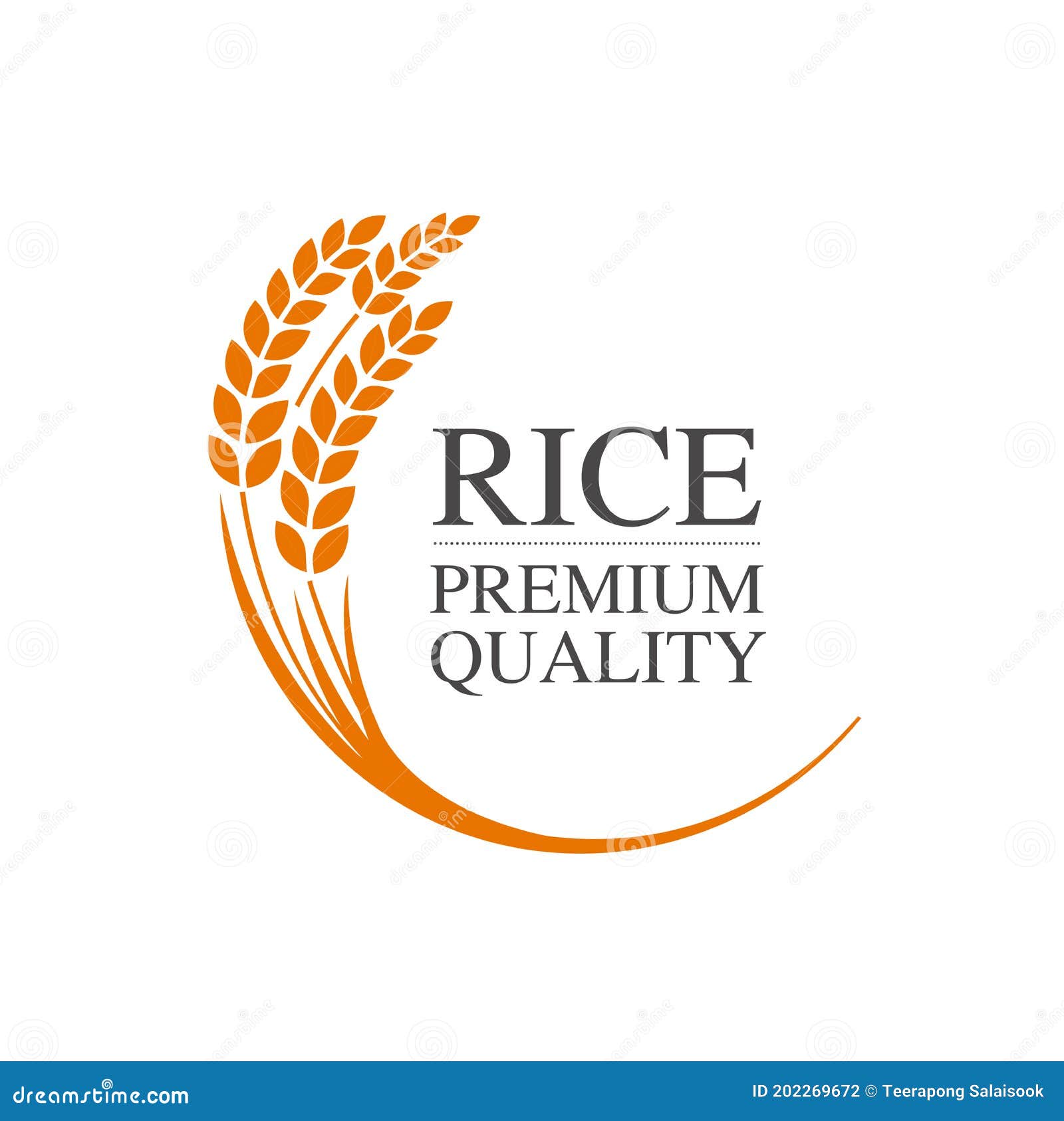 Premium Rice Great Quality Design Concept Vector. Stock Vector ...