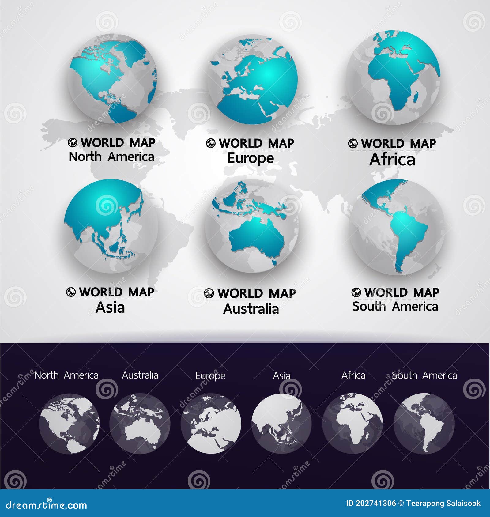Grand World Map Graphic Element Vector Illustration. Stock Vector ...