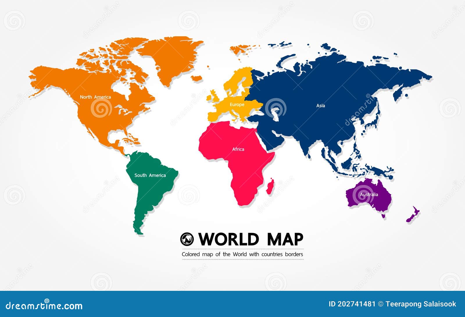 Grand World Map Graphic Element Vector Illustration. Stock Vector ...
