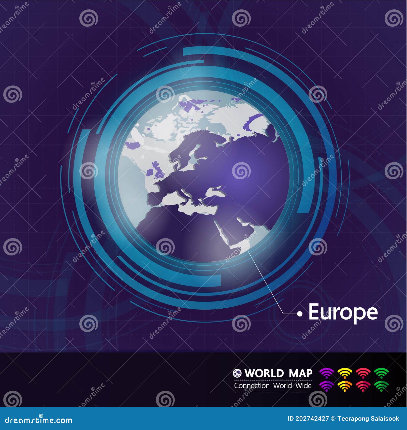 Grand World Map Graphic Element Vector Illustration. Stock Vector ...