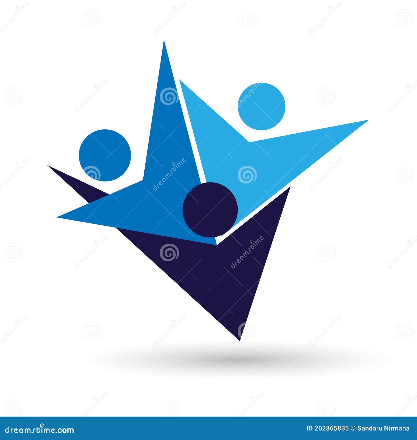 Abstract People Union Celebration Logo on Corporate Invested Business ...