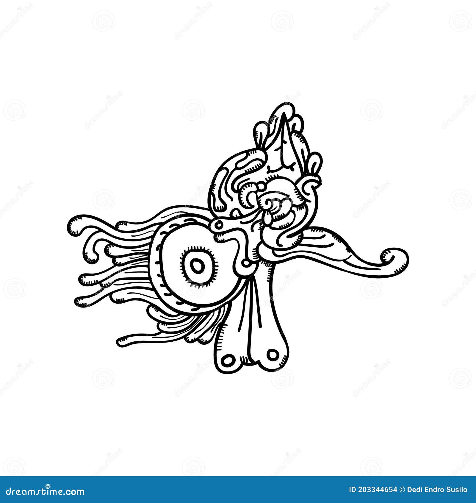 An Alien Parasite Sketch Illustration Stock Vector - Illustration of ...