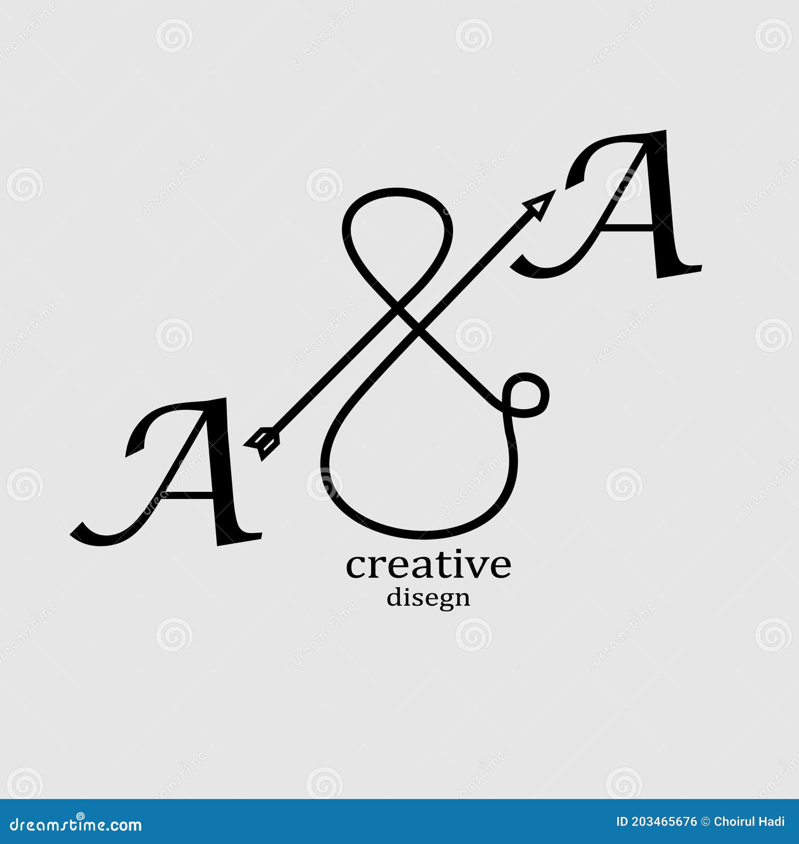 Initial AA Letter Logo Creative Trandy Icon Illustration Stock Vector ...