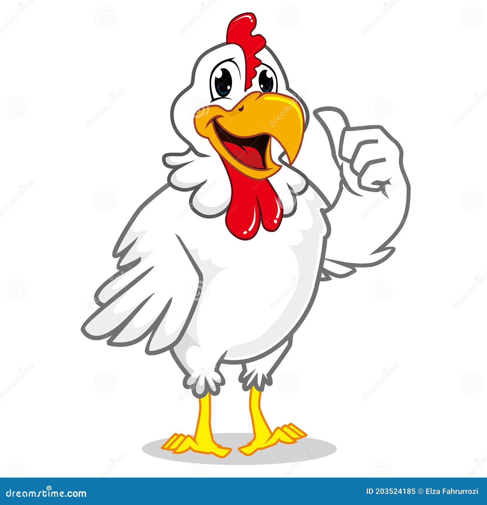 Chicken hen mascot cartoon stock vector. Illustration of farm - 203524185
