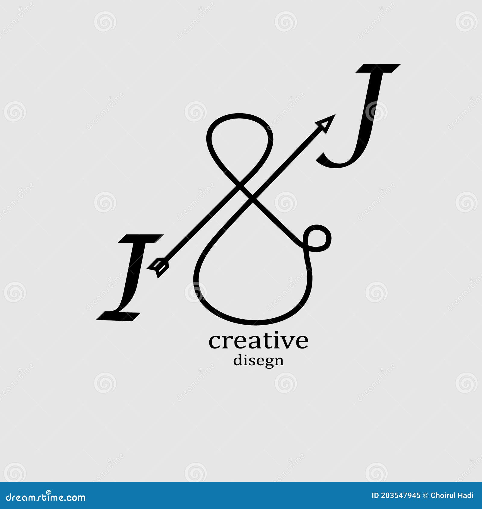 Initial IJ Letter Logo Creative Trandy Icon Illustration Stock Vector ...