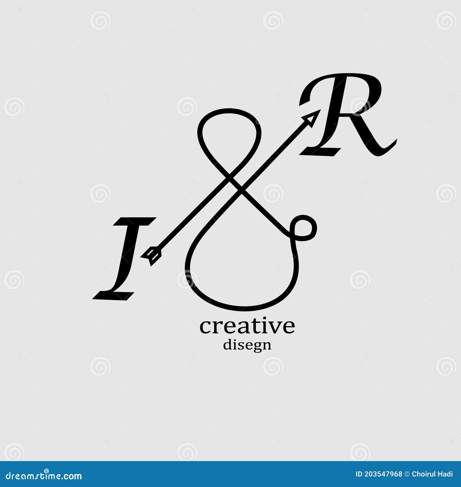 Initial IR Letter Logo Creative Trandy Icon Illustration Stock Vector ...