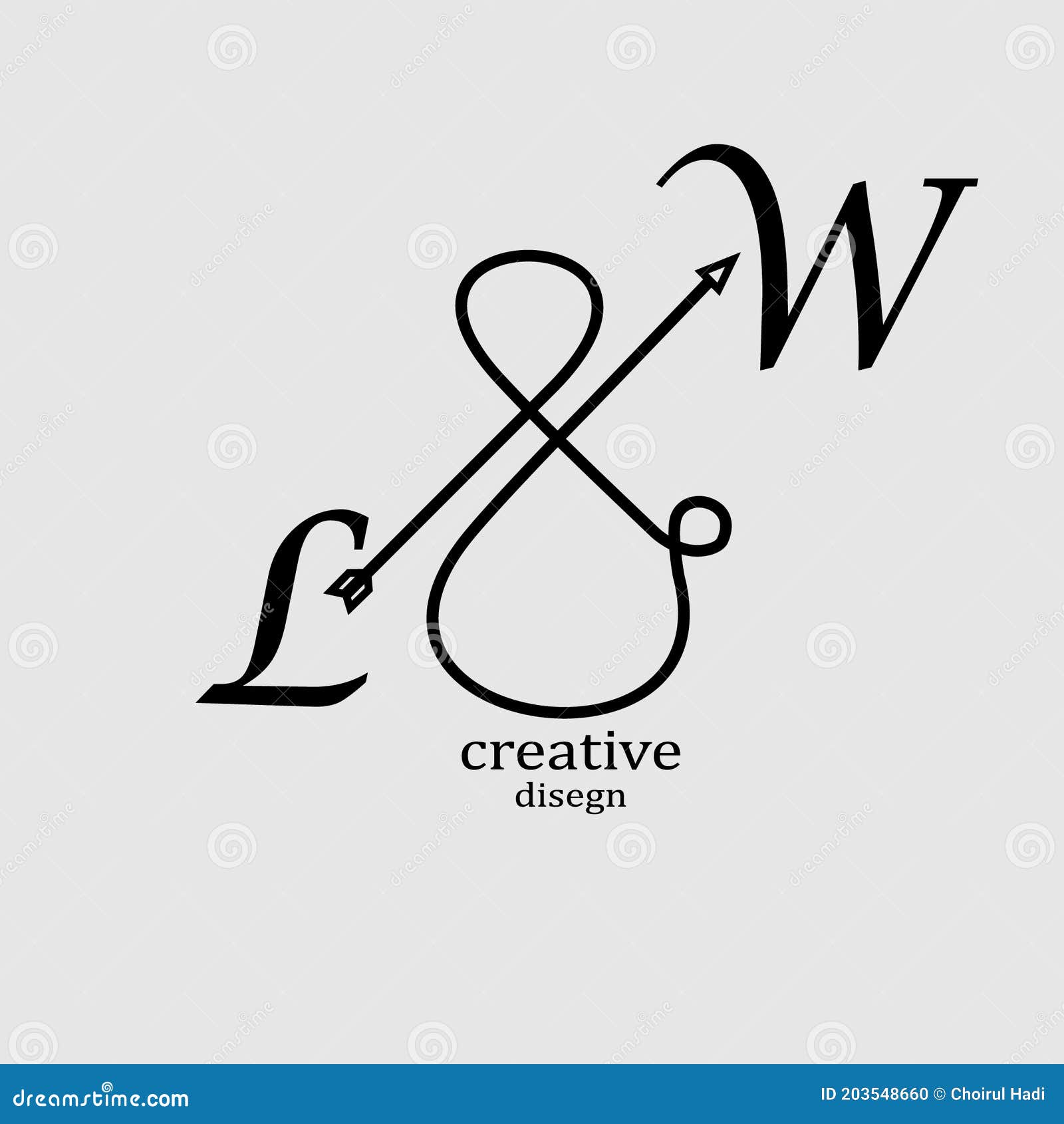 Initial LW Letter Logo Creative Trandy Icon Illustration Stock Vector ...