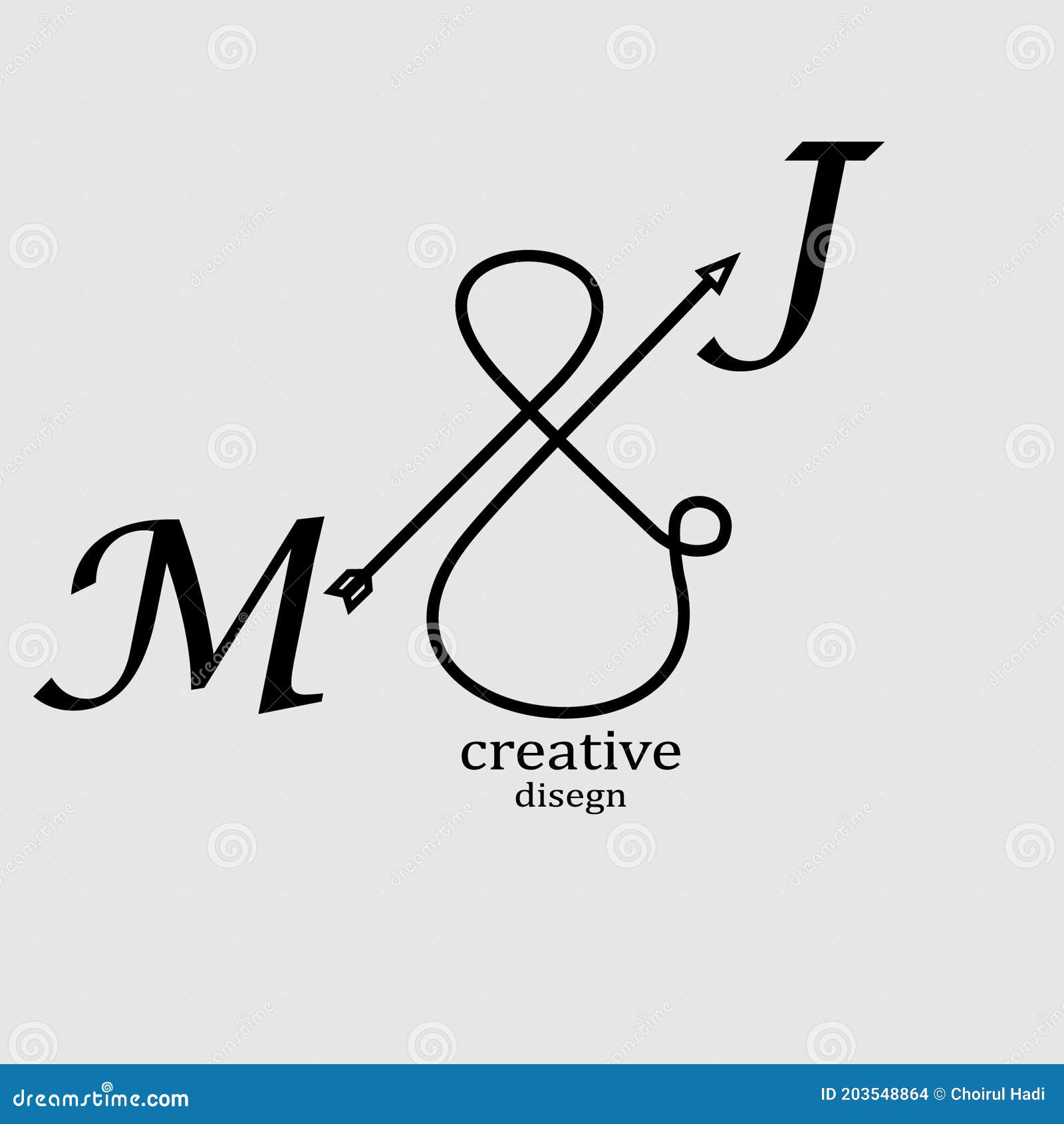 Initial MJ Letter Logo Creative Trandy Icon Illustration Stock ...