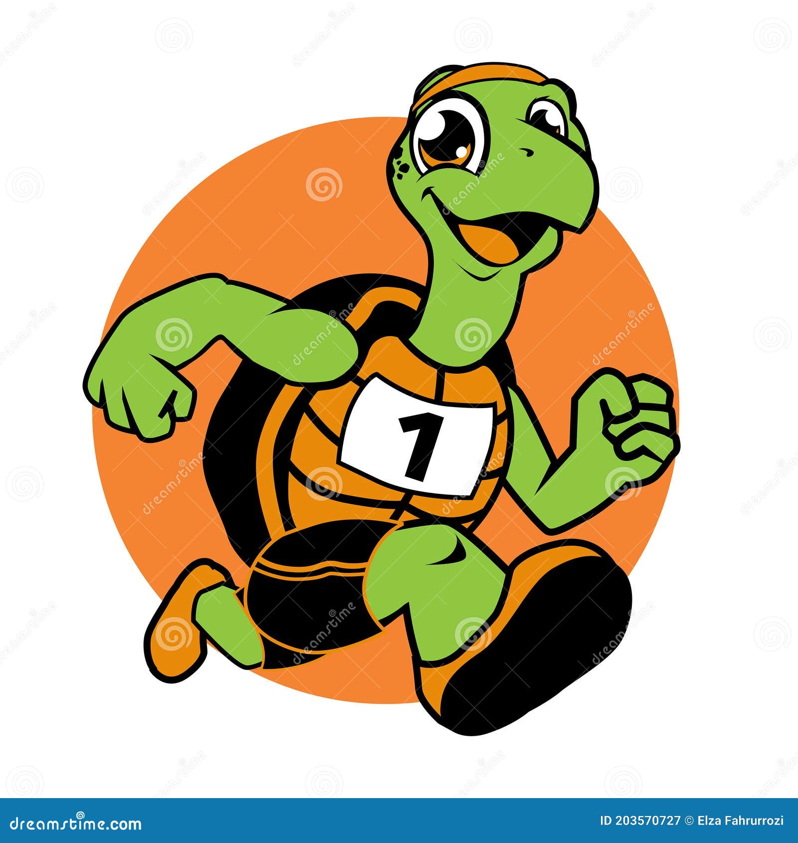 Turtle Runners Mascot Cartoon Stock Vector - Illustration of children ...