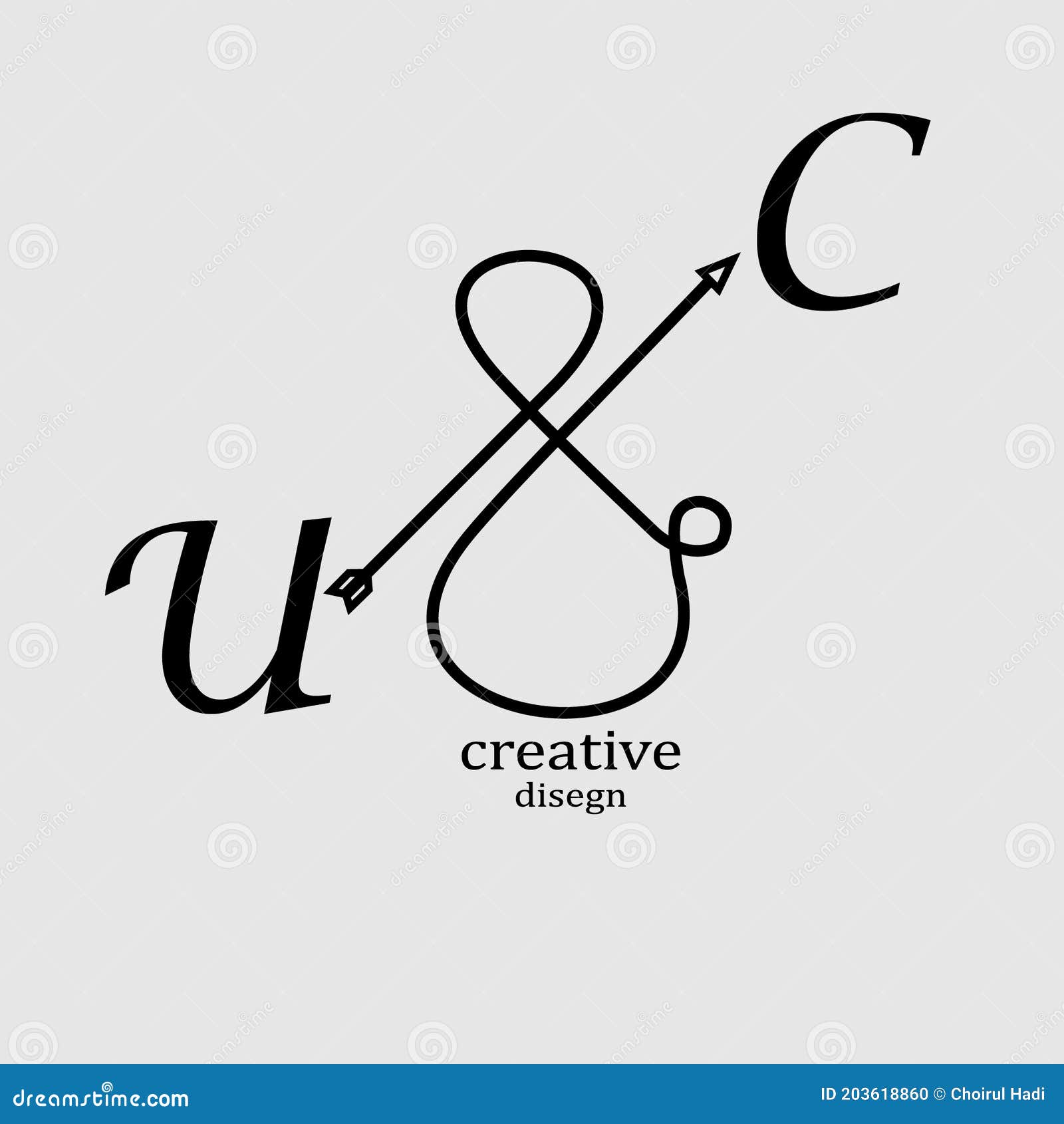 Initial UC Letter Logo Creative Trandy Icon Illustration Stock Vector ...