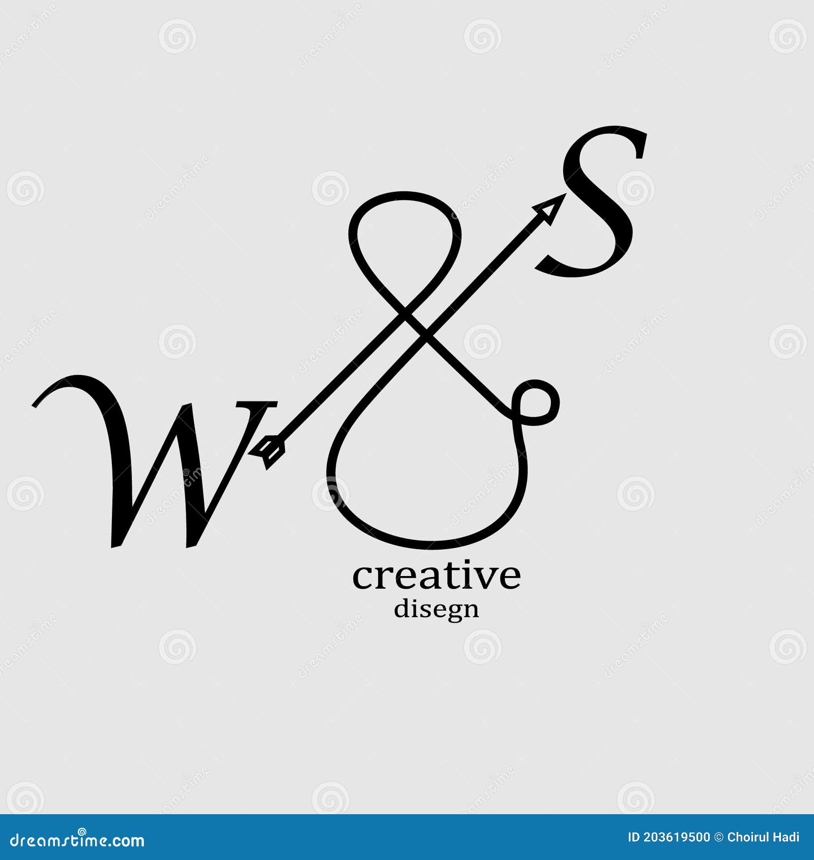 Initial WS Letter Logo Creative Trandy Icon Illustration Stock Vector ...