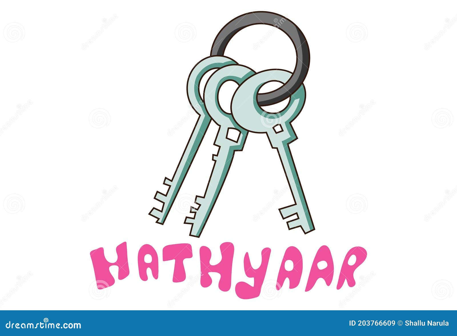 Cartoon Illustration of Keys Stock Vector - Illustration of mugger ...