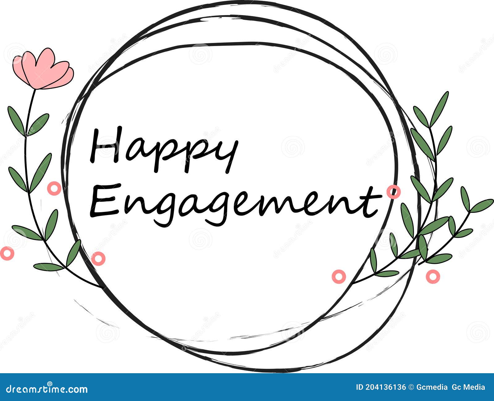 Freme happy engagement stock illustration. Illustration of cartoon ...