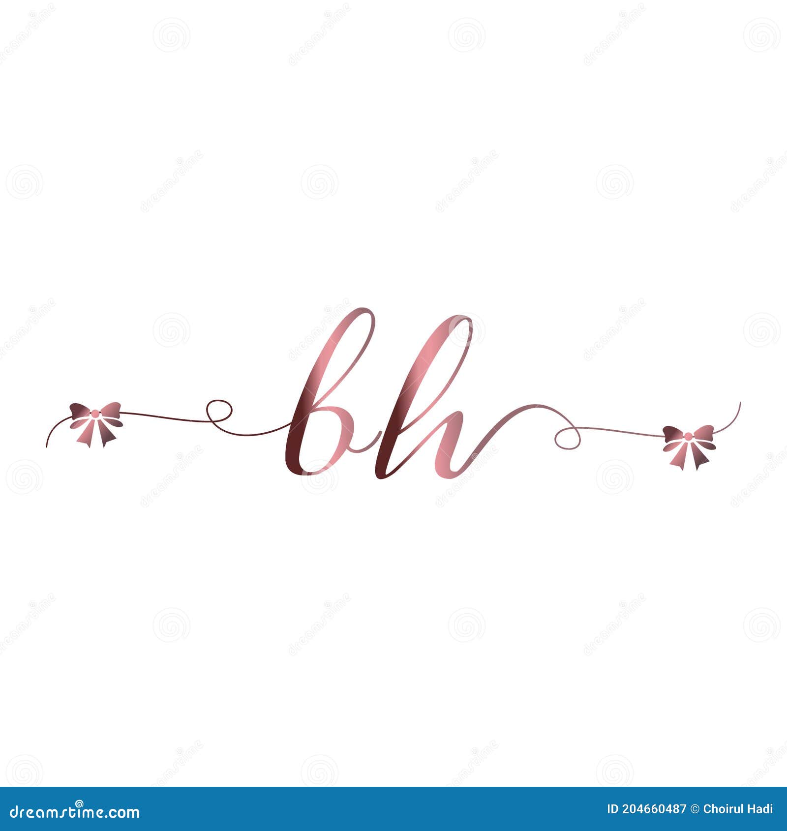 BH Initial Logo Handwriting Modern Luxury Fashion Stock Vector ...