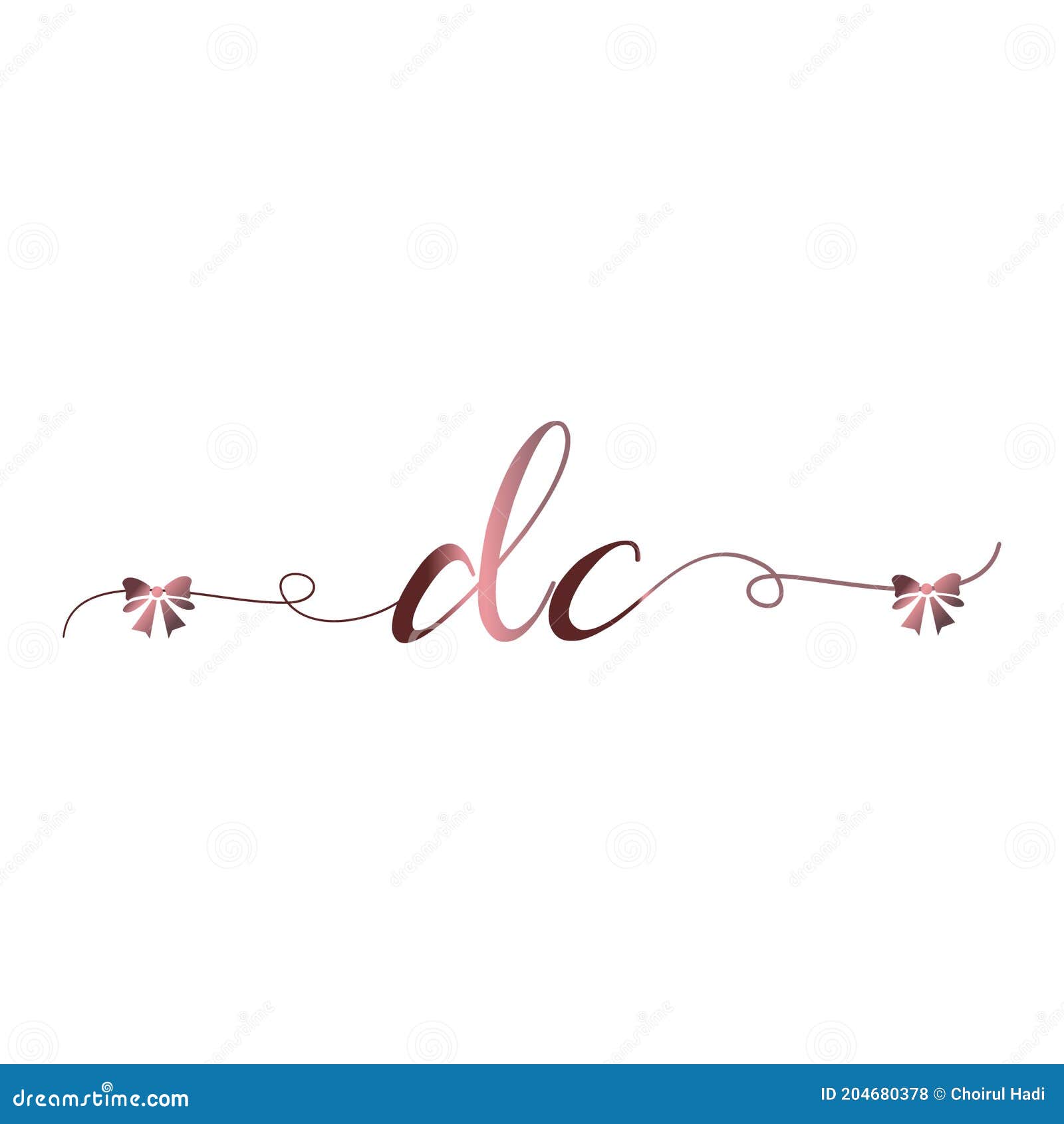 DC Initial Logo Handwriting Modern Luxury Fashion Stock Vector ...