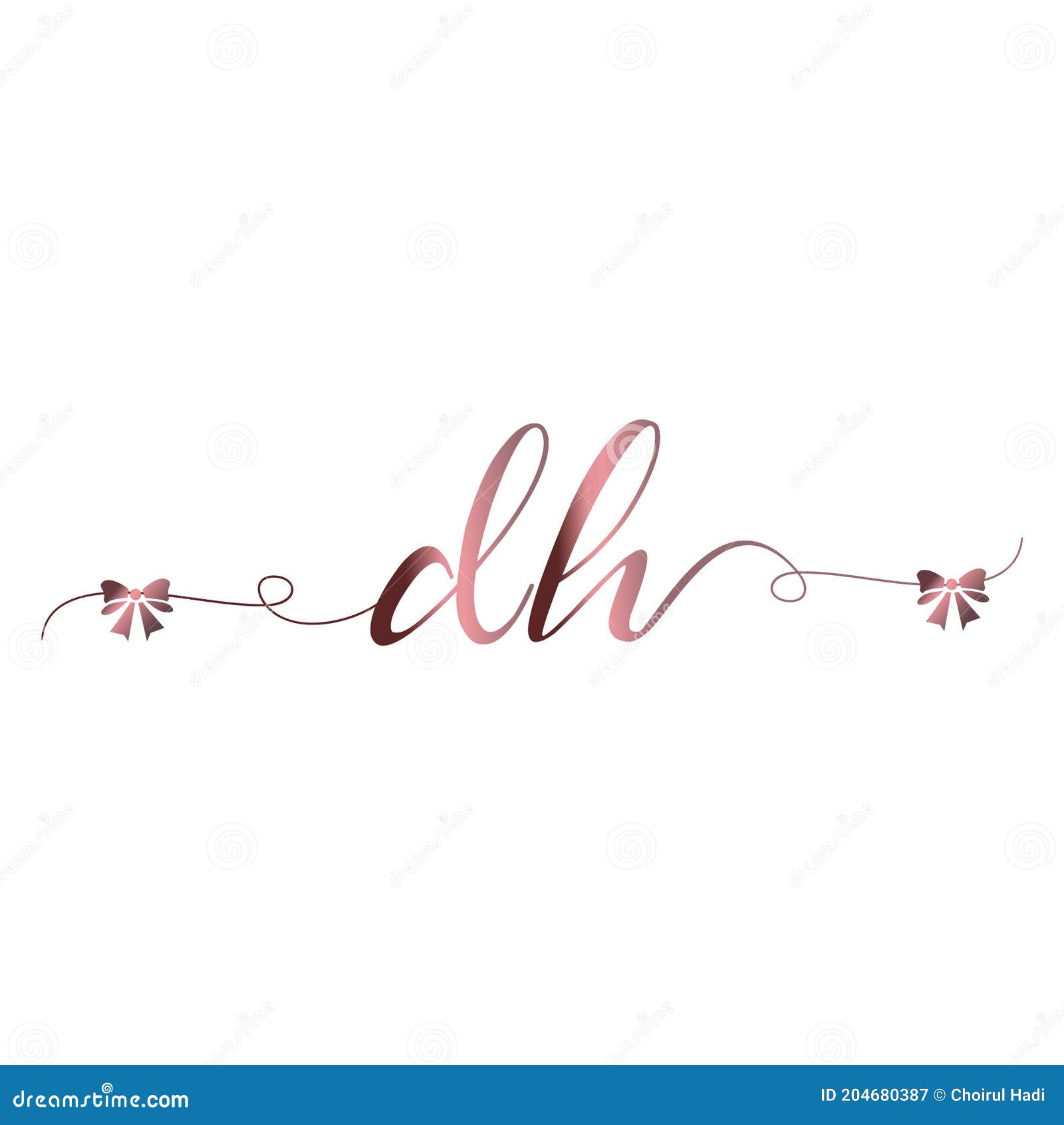 DH Initial Logo Handwriting Modern Luxury Fashion Stock Vector ...