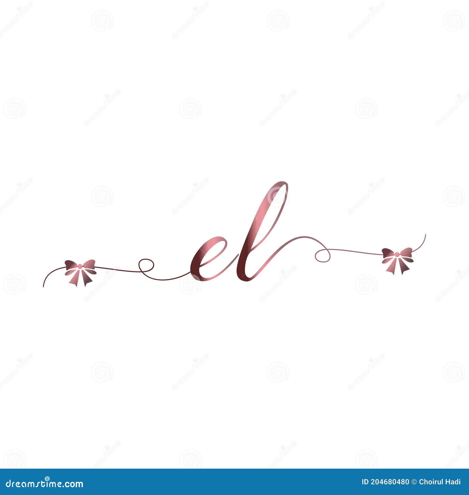 EL Initial Logo Handwriting Modern Luxury Fashion Stock Illustration ...