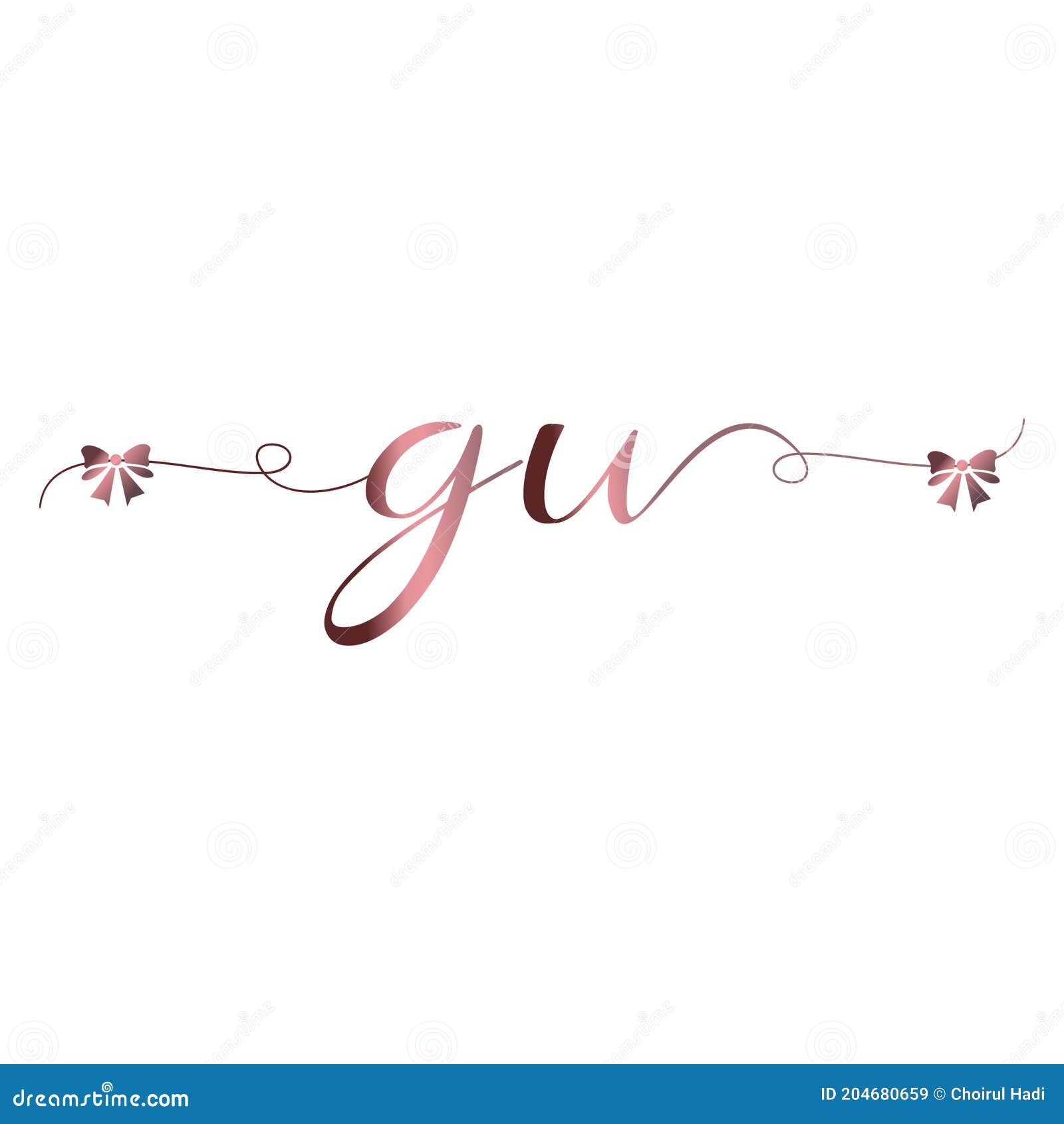 GU Initial Logo Handwriting Modern Luxury Fashion Stock Illustration ...