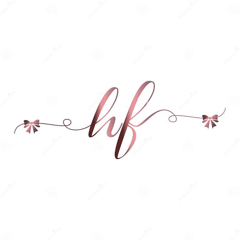 HF Initial Logo Handwriting Modern Luxury Fashion Stock Illustration ...