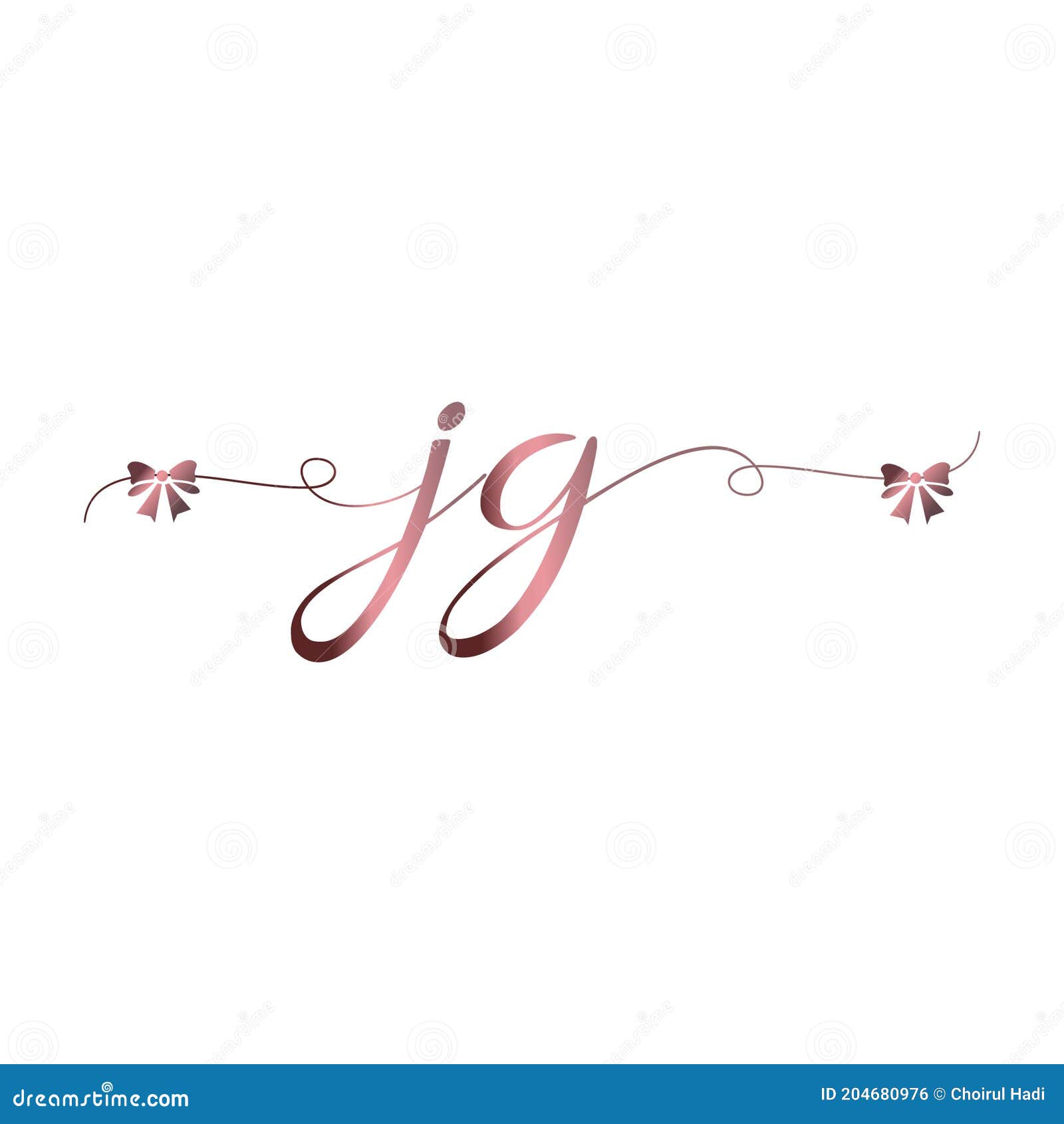 JG Initial Logo Handwriting Modern Luxury Fashion Stock Vector ...