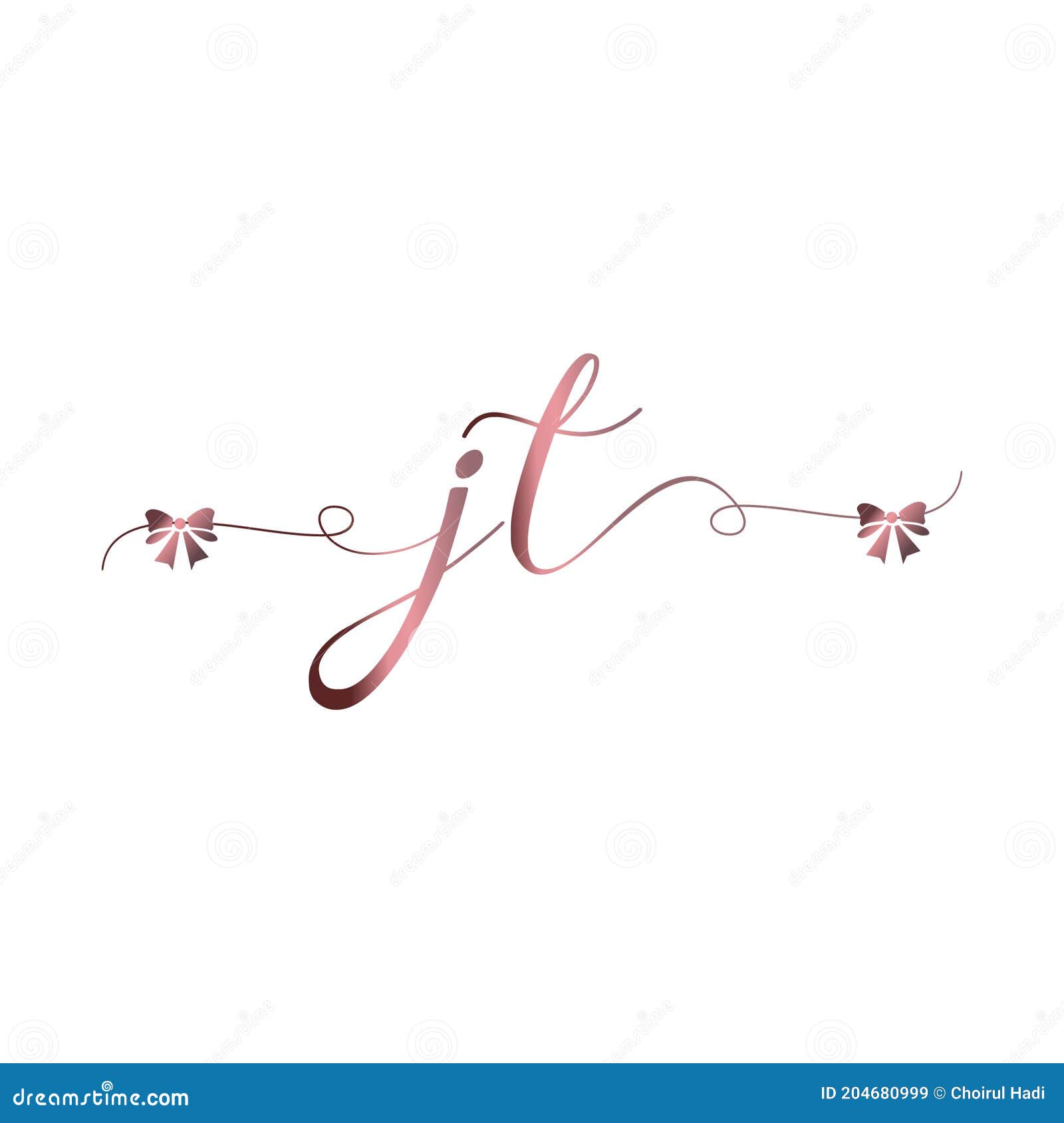 JT Initial Logo Handwriting Modern Luxury Fashion Stock Illustration ...