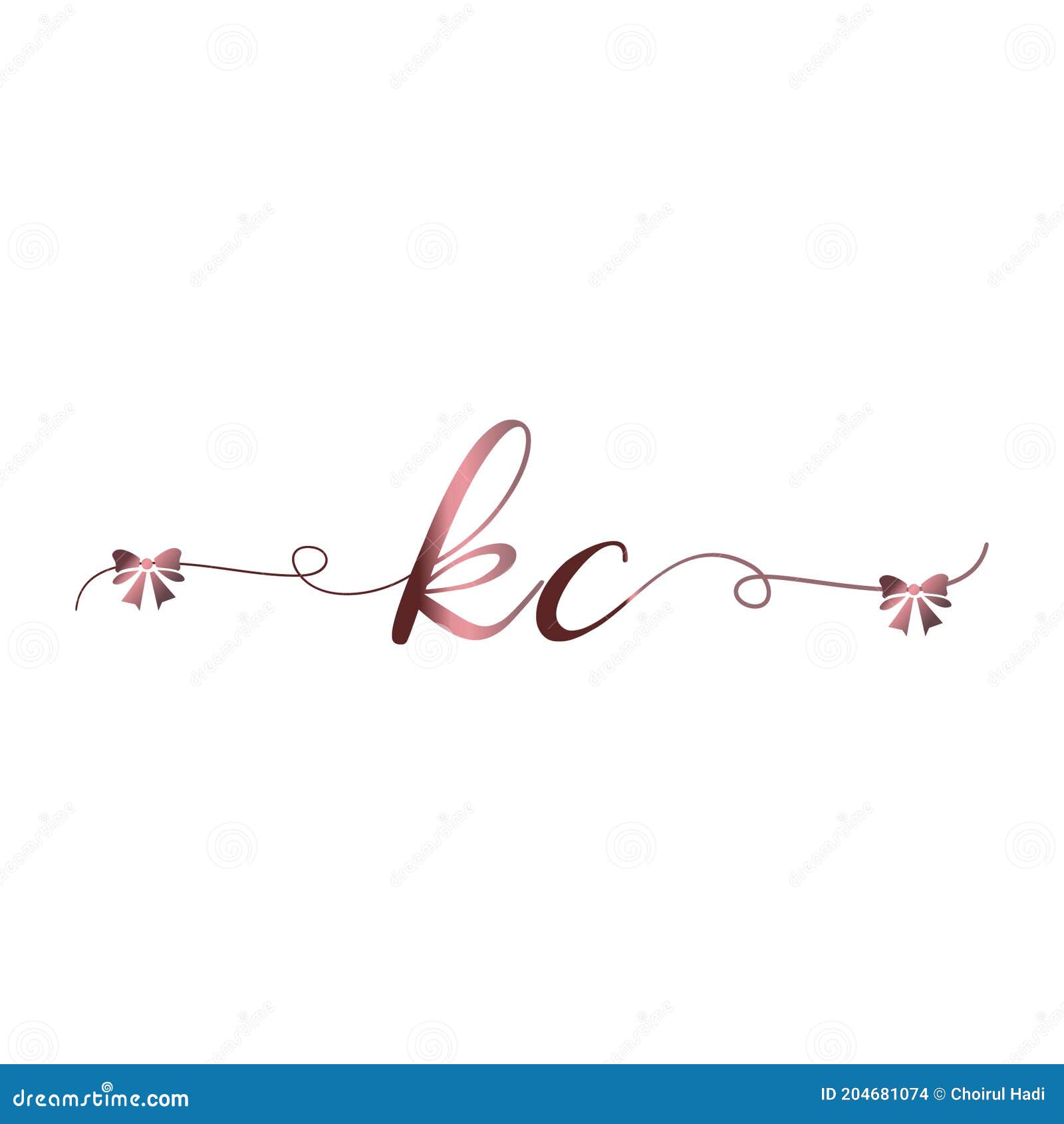 KC Initial Logo Handwriting Modern Luxury Fashion Stock Vector ...