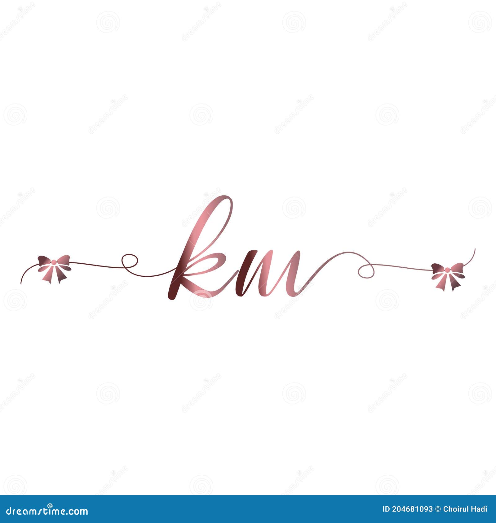 KM Initial Logo Handwriting Modern Luxury Fashion Stock Vector ...