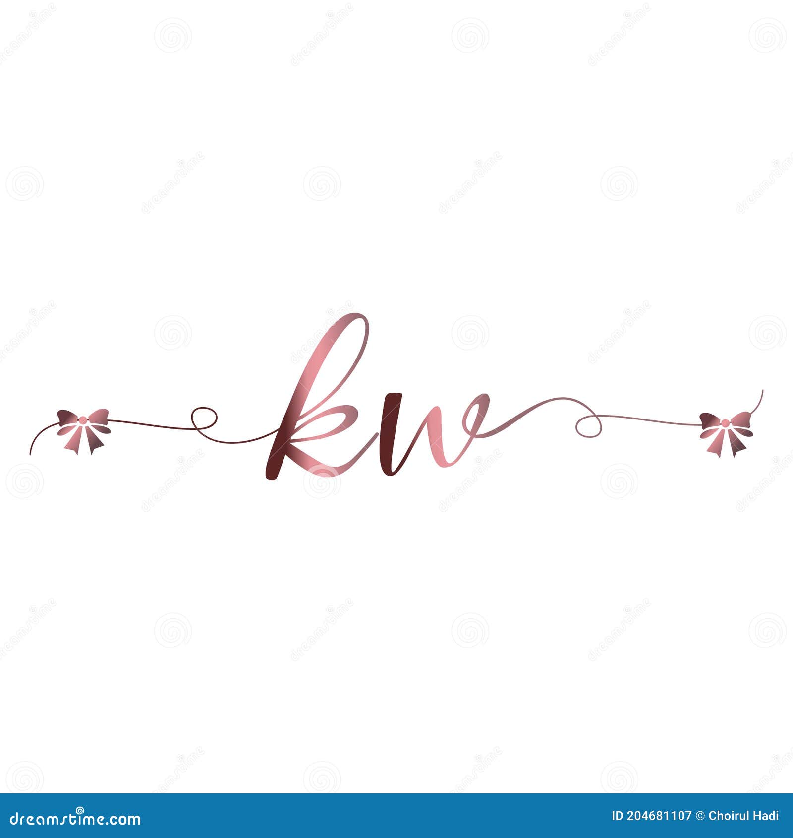 KW Initial Logo Handwriting Modern Luxury Fashion Stock Vector ...