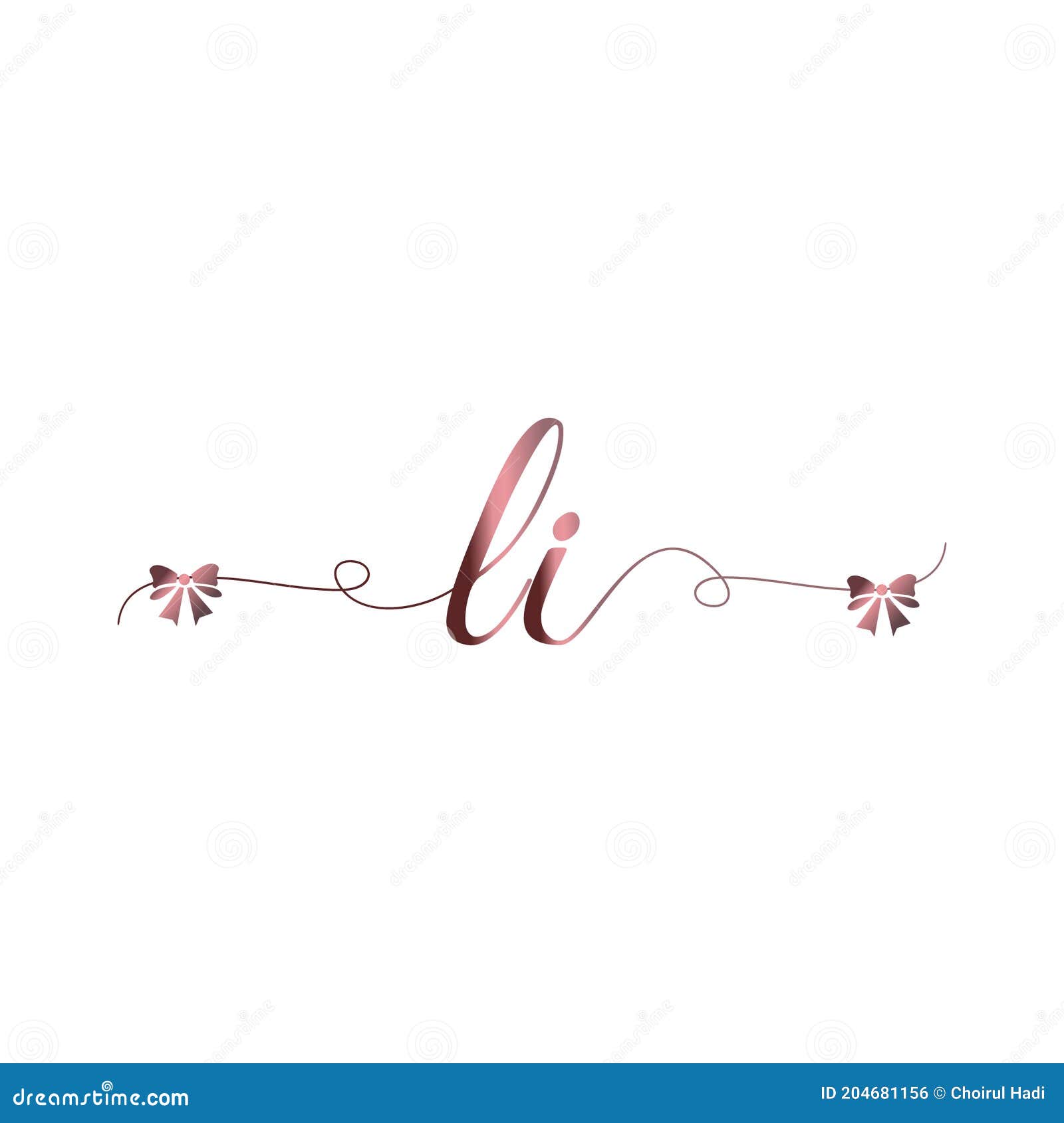 LI Initial Logo Handwriting Modern Luxury Fashion Stock Illustration ...