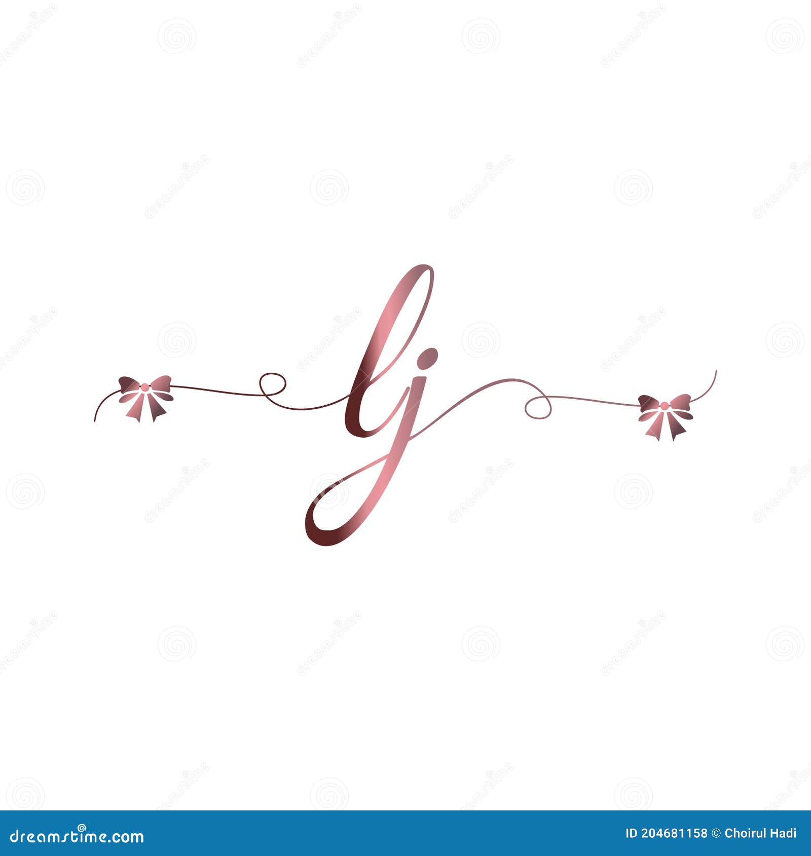 LJ Initial Logo Handwriting Modern Luxury Fashion Stock Illustration ...