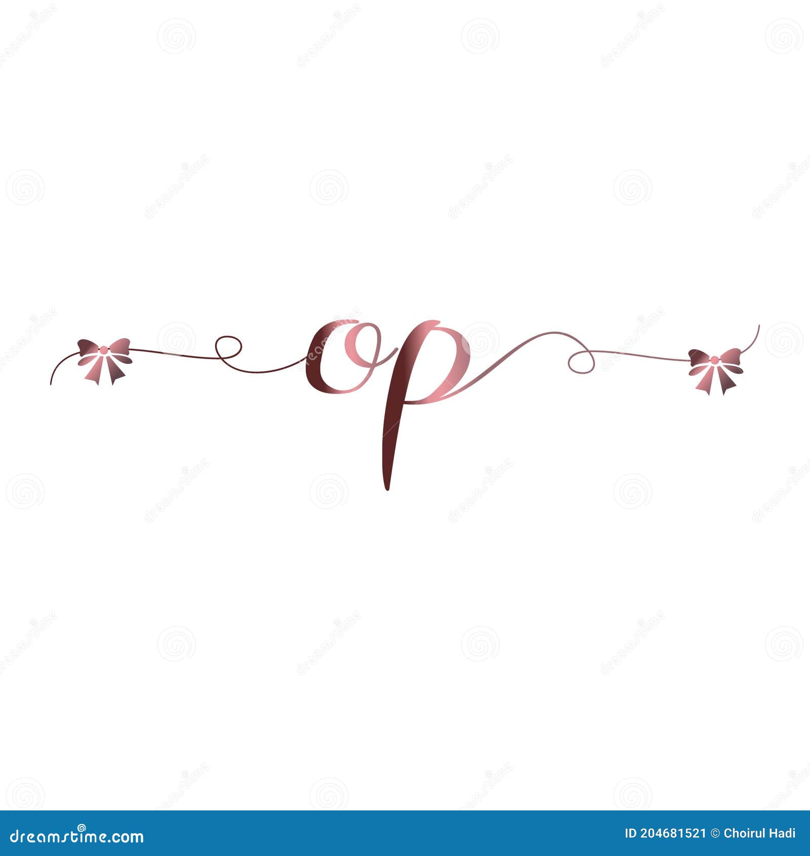 OP Initial Logo Handwriting Modern Luxury Fashion Stock Vector ...