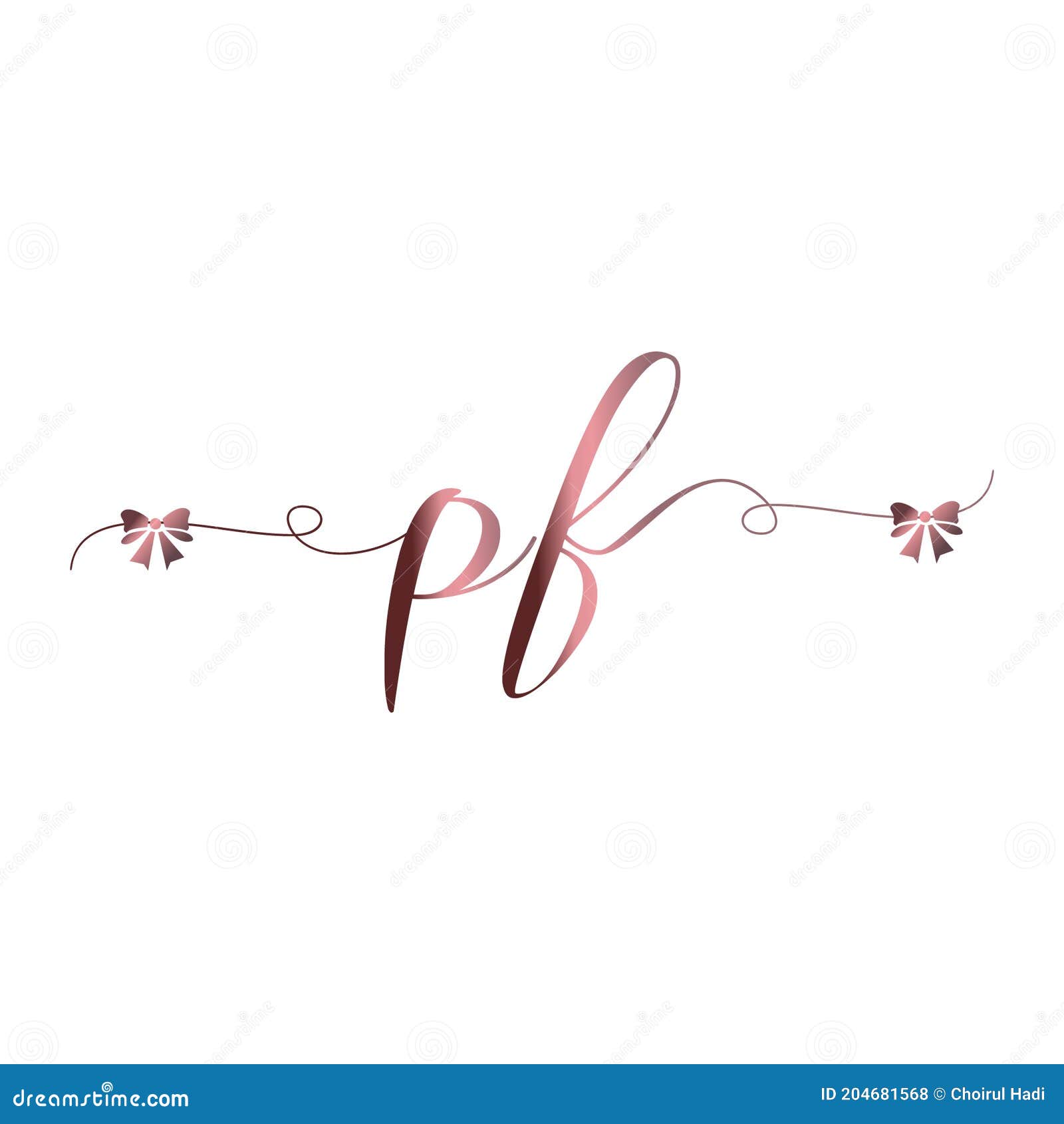 PF Initial Logo Handwriting Modern Luxury Fashion Stock Illustration ...