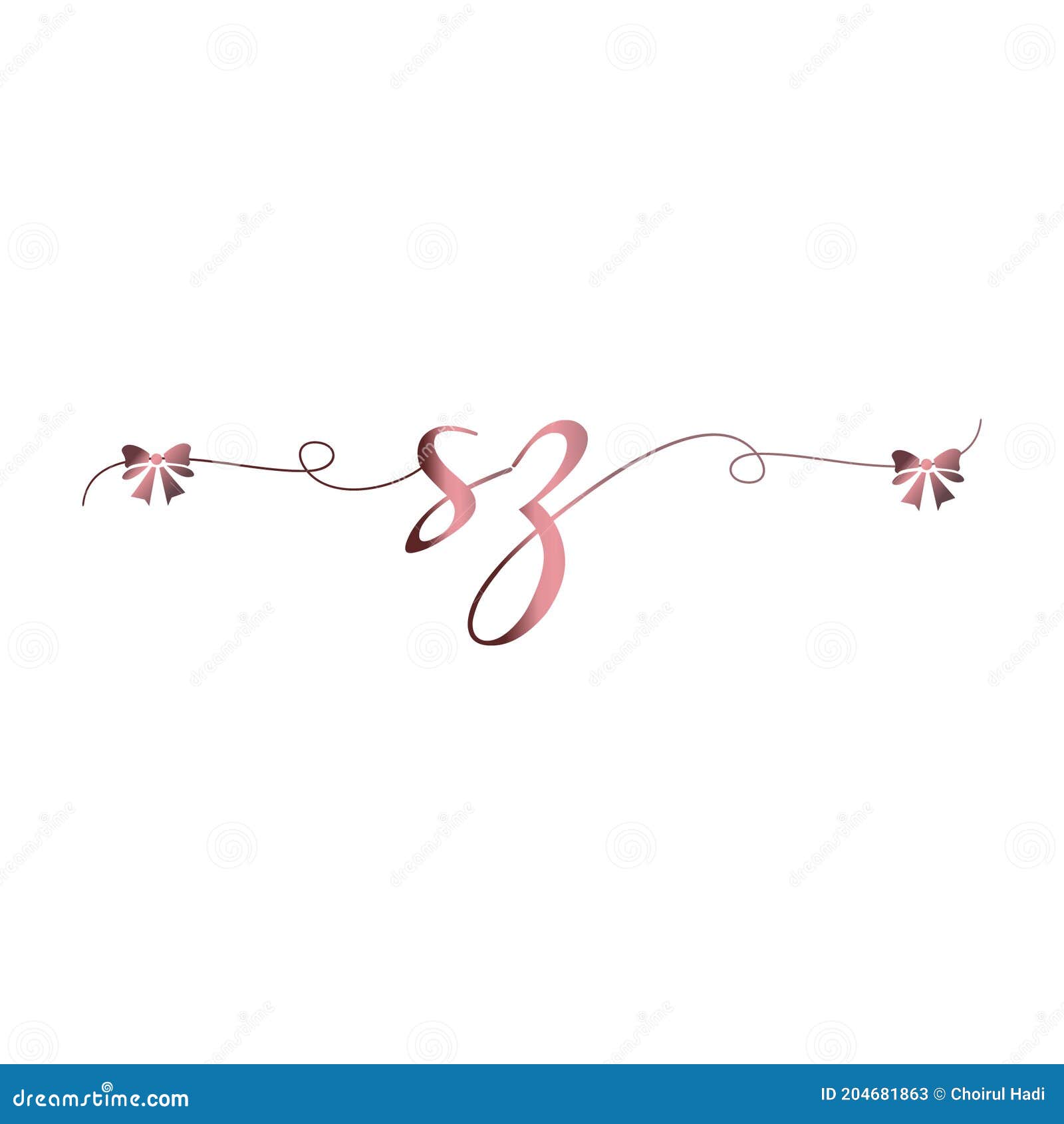 SZ Initial Logo Handwriting Modern Luxury Fashion Stock Vector ...