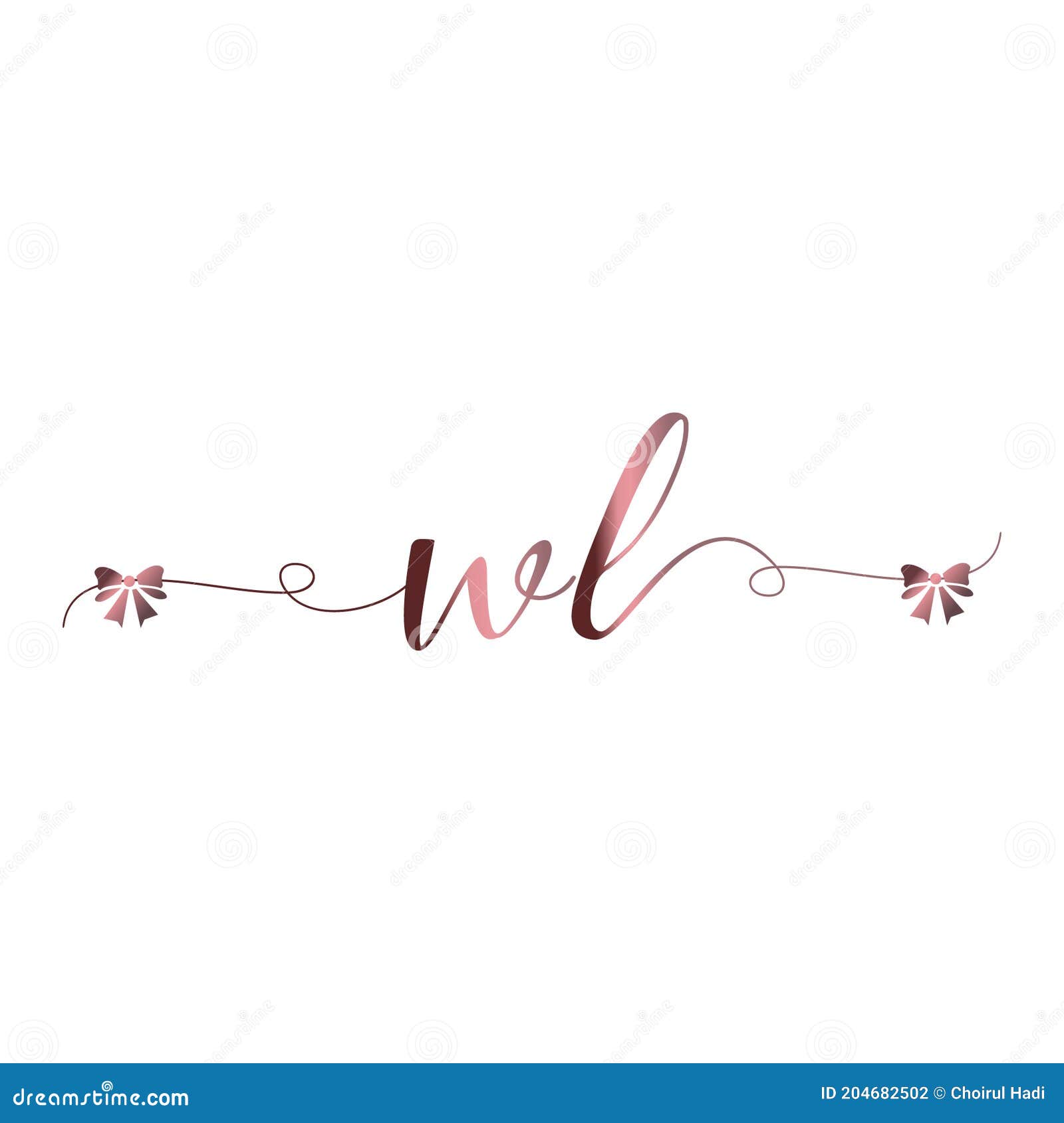 WL Initial Logo Handwriting Modern Luxury Fashion Stock Vector ...