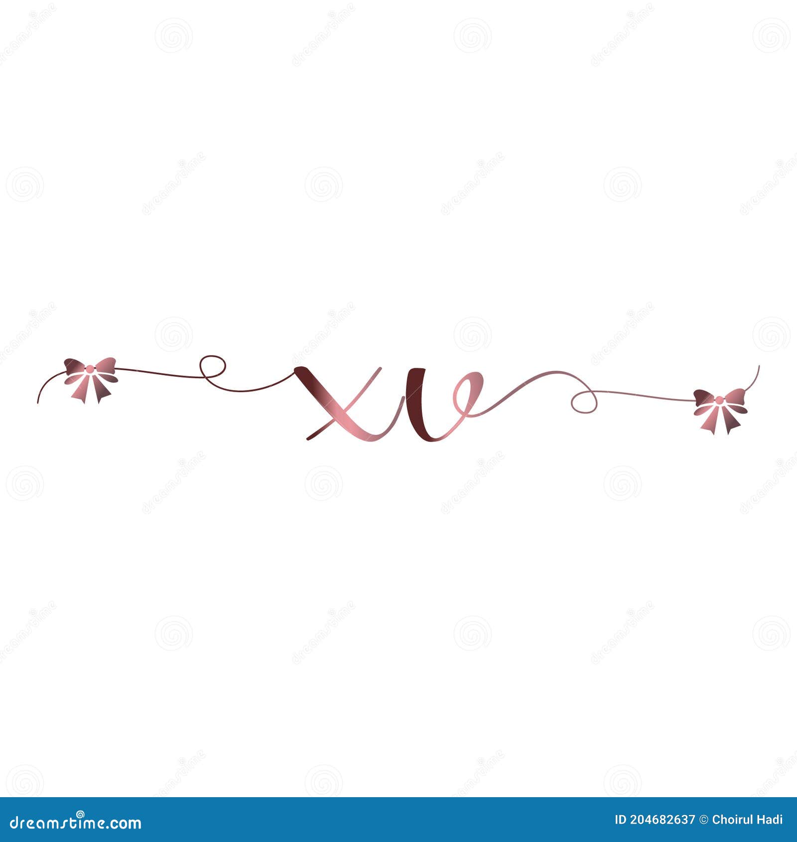 XV Initial Logo Handwriting Modern Luxury Fashion Stock Image - Image ...