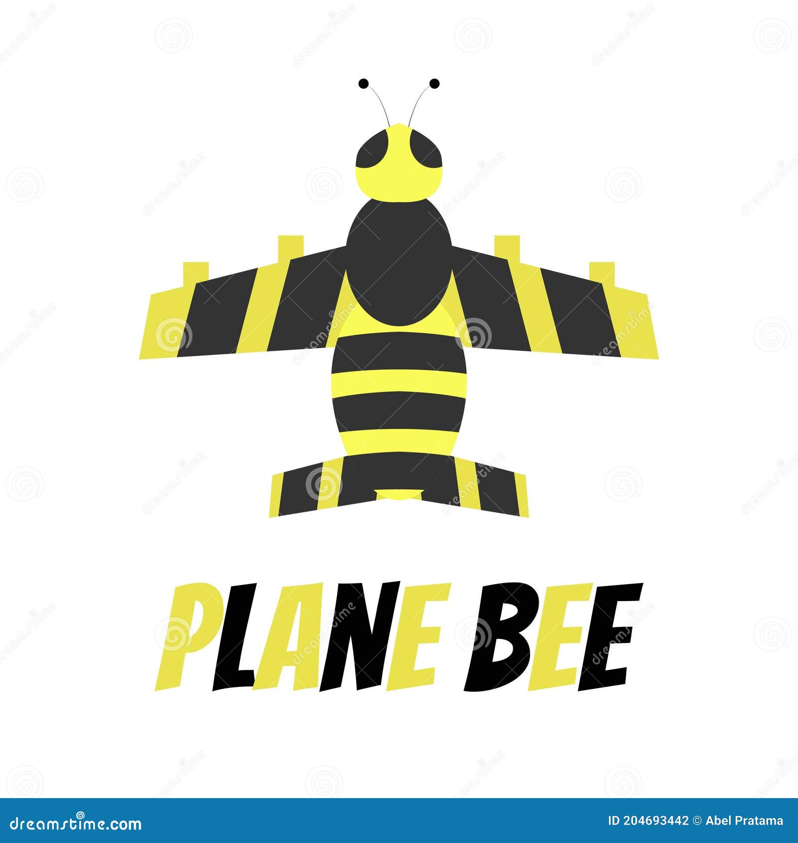 Plane Bee Logo Template Design Stock Vector - Illustration of ...