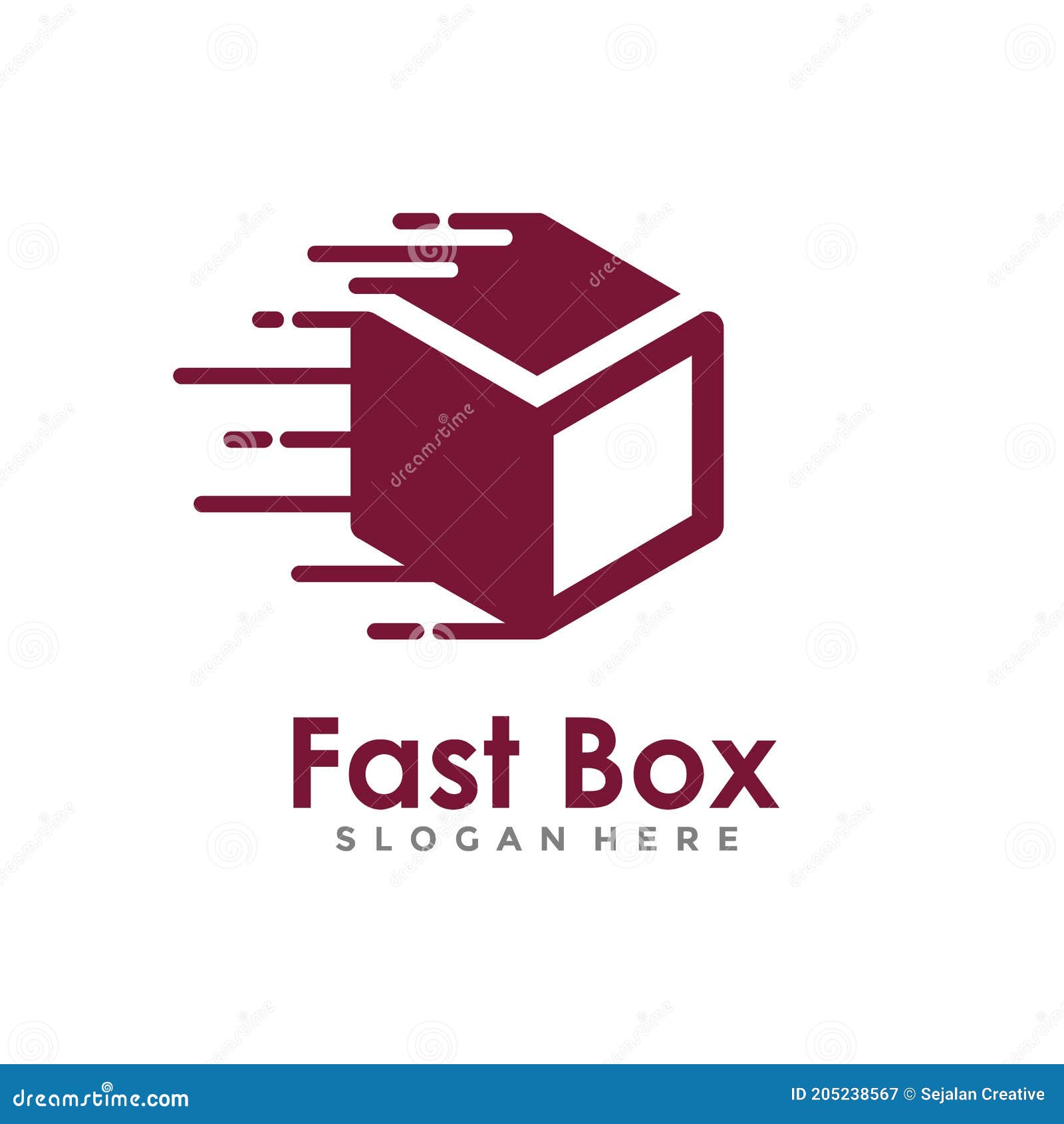 Fast Box Logo Vector. Speed Moving Box Logotype Stock Vector ...