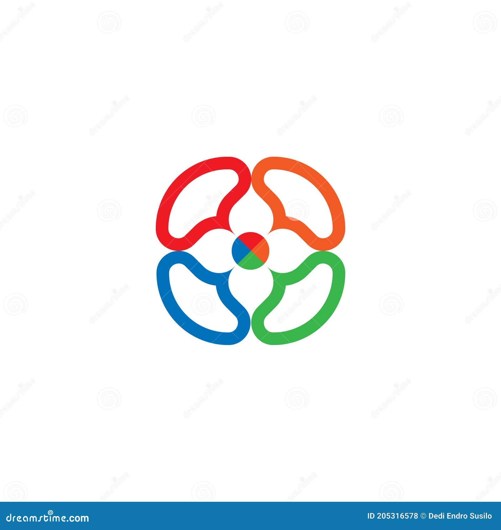 Logos Symbols Icons Flowers Various Colors Stock Vector - Illustration ...