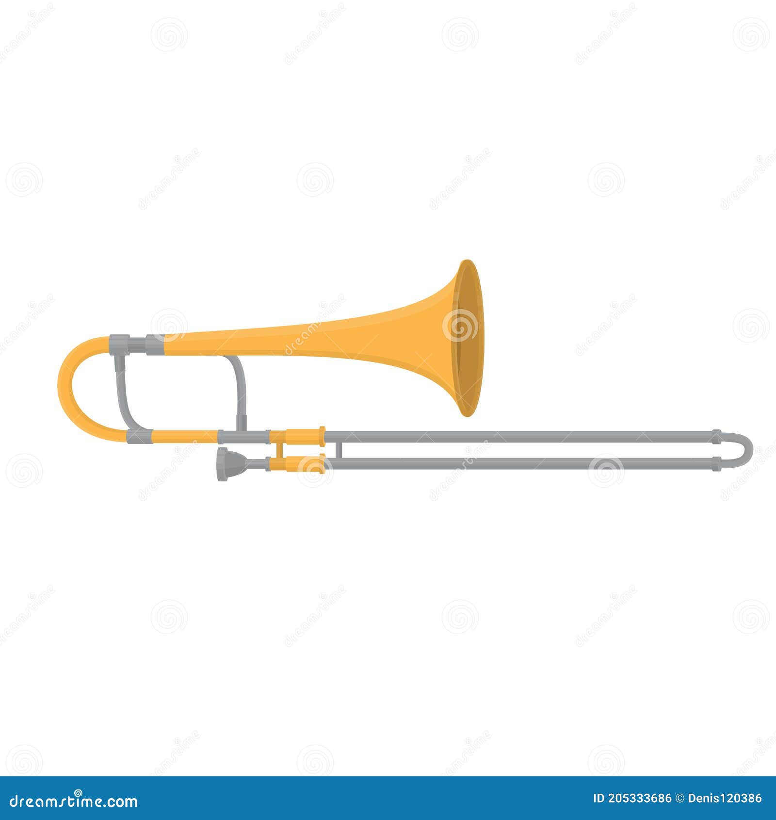 Trombone. Musical Instrument, Vector Illustration Stock Vector ...