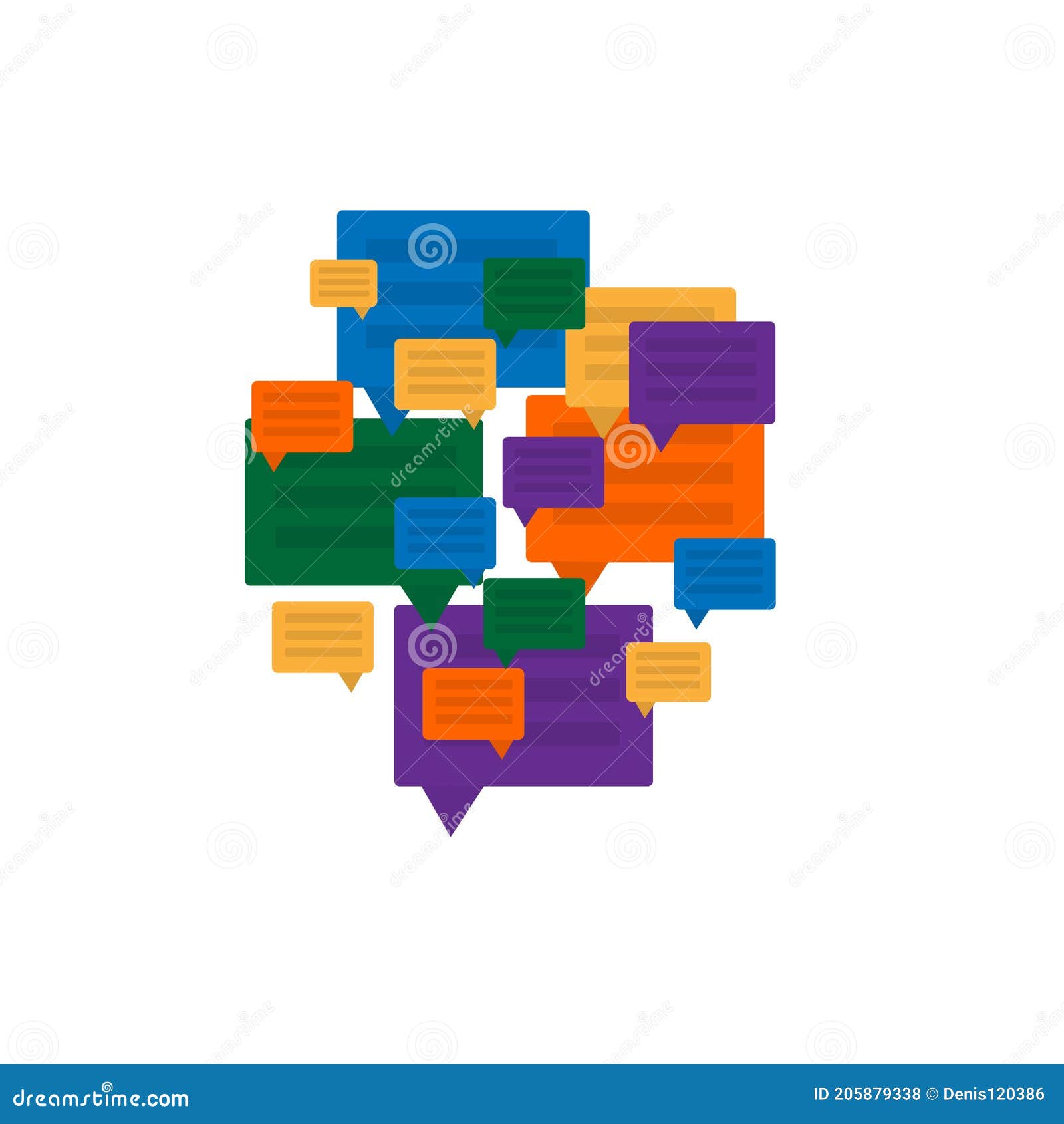 Pop-up Messages. Internet Chat, Vector Illustration Stock Vector ...