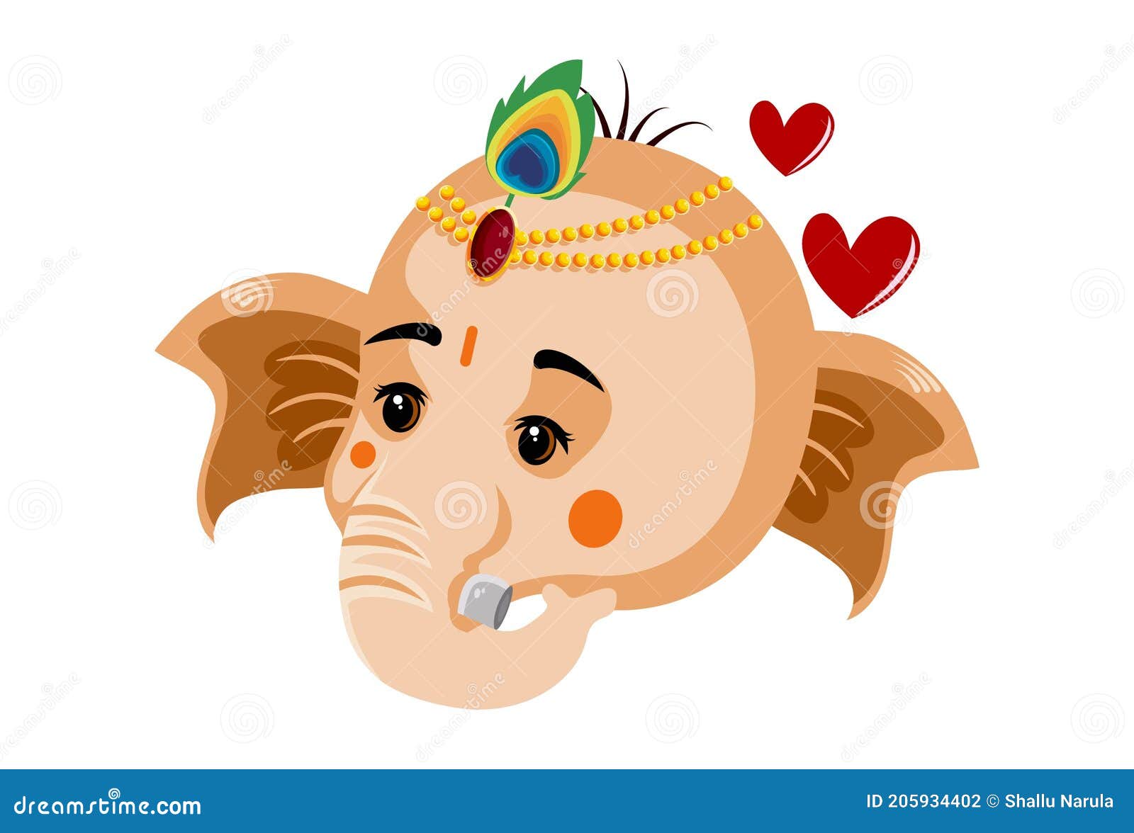 Vector Graphic Illustration of Lord Ganesh Stock Vector - Illustration ...