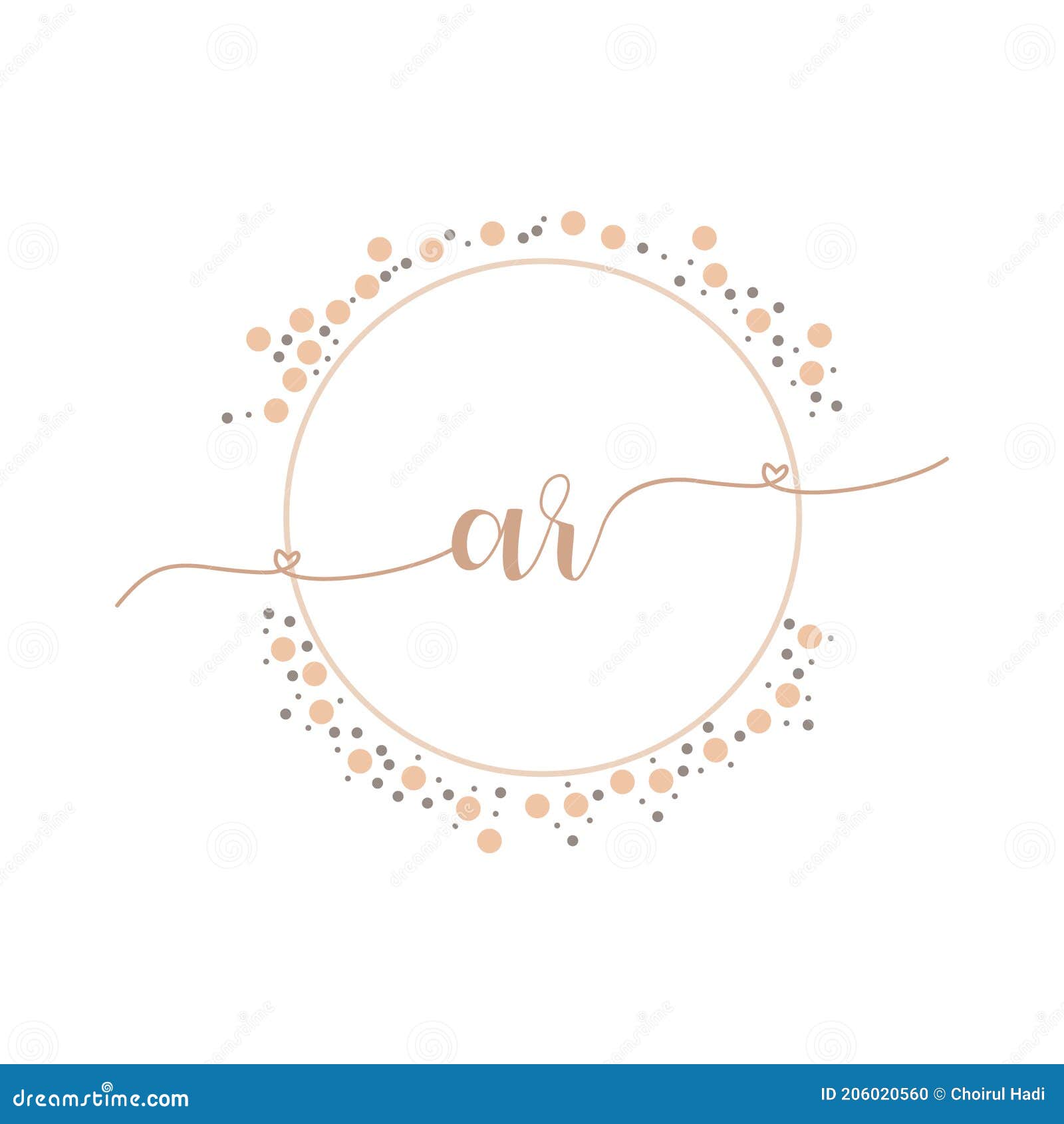 AR Initial Monogram Handwriting Luxury Illustration Stock Illustration ...