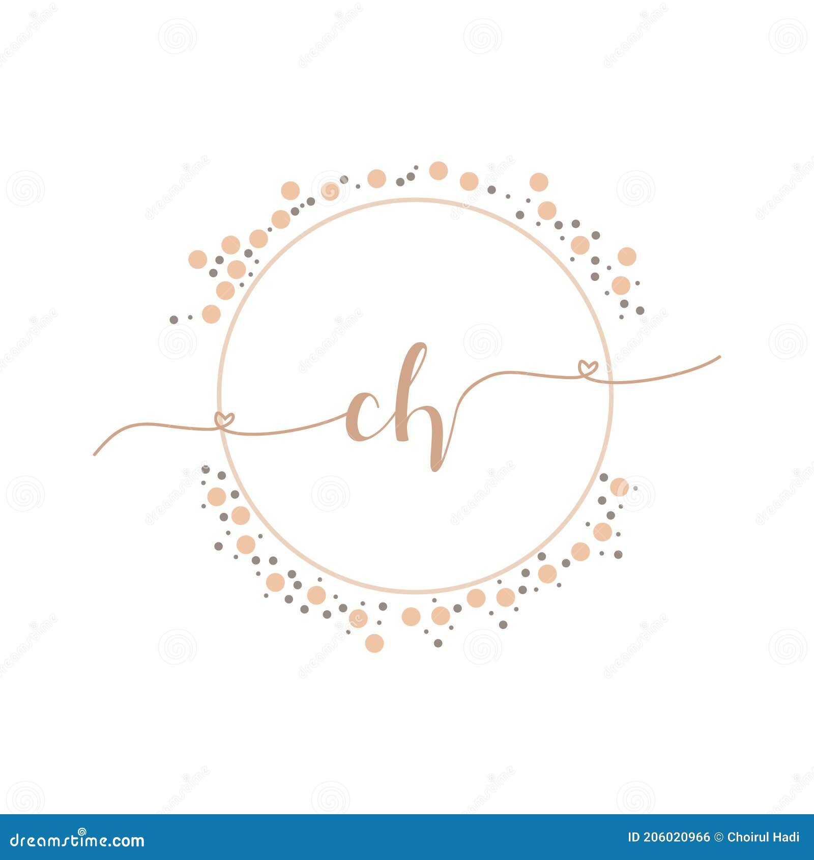 CH Initial Monogram Handwriting Luxury Illustration Stock Vector ...